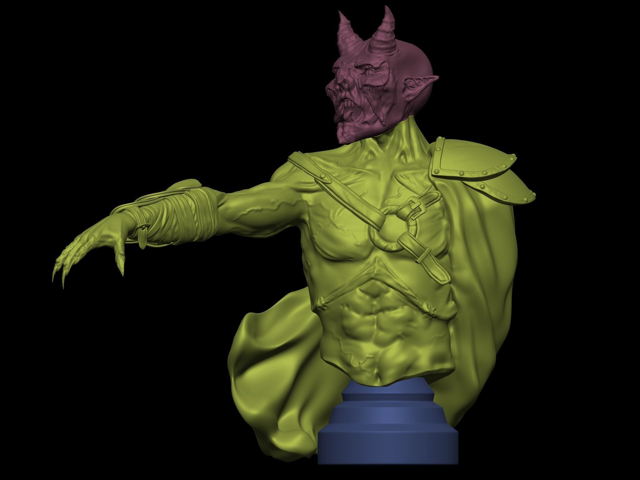 Demon leader free 3D model 3D printable | CGTrader