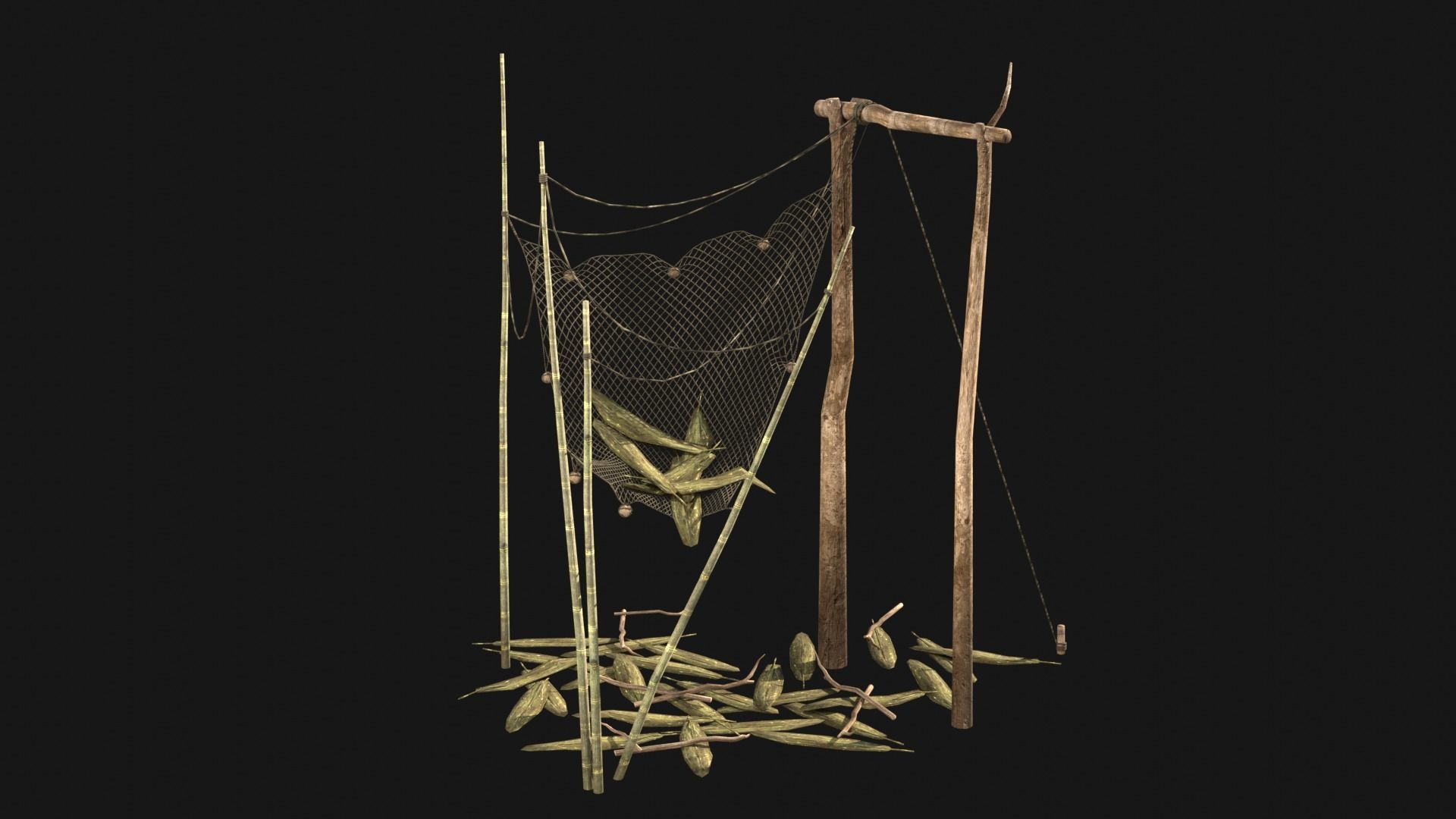 3D model JUNGLE SWAMP TRAP ATTACK ANIMAL HUMAN SNARE AAA COLLECTION VR ...