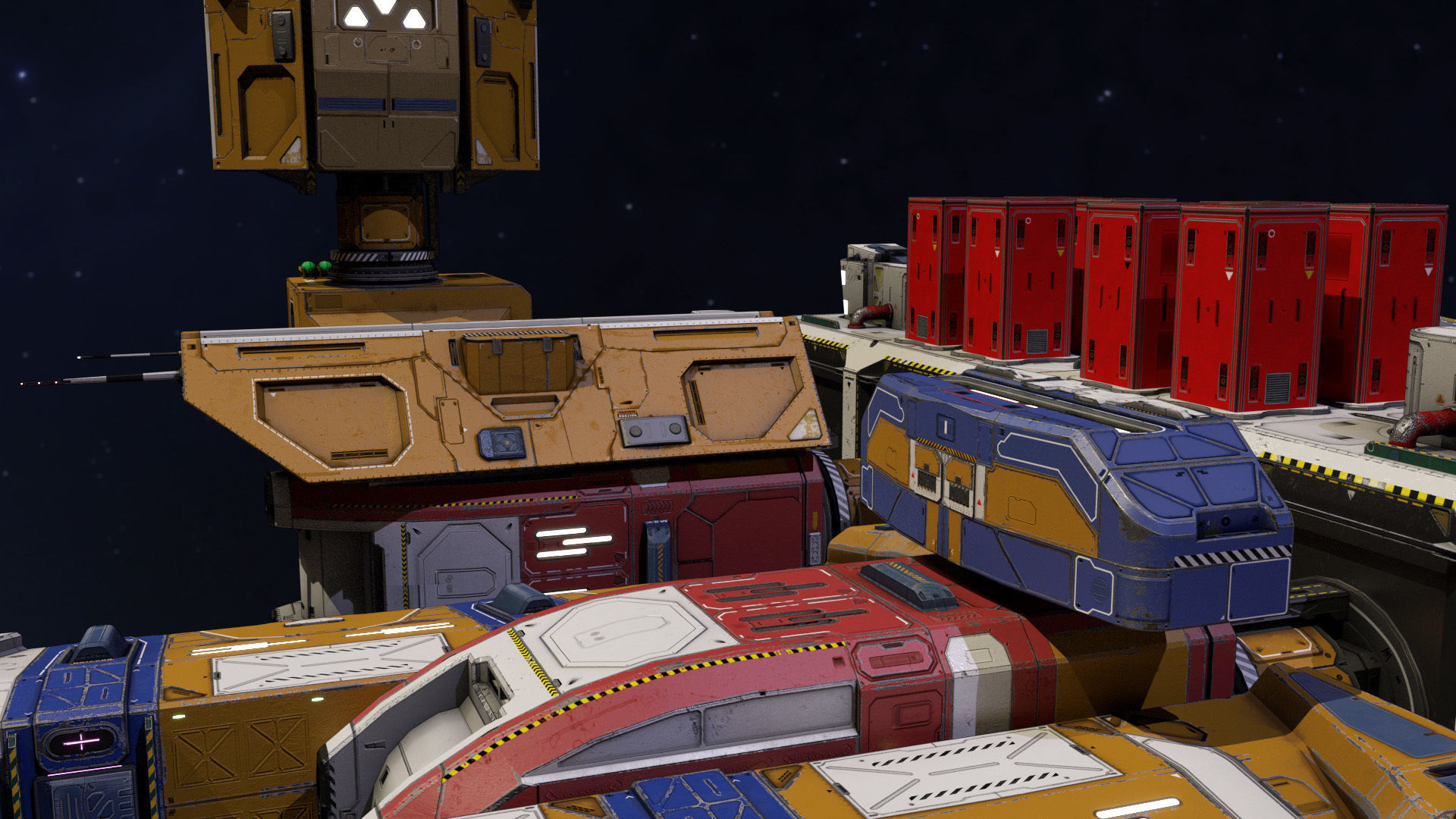 3D model Modular Space Station VR / AR / low-poly | CGTrader