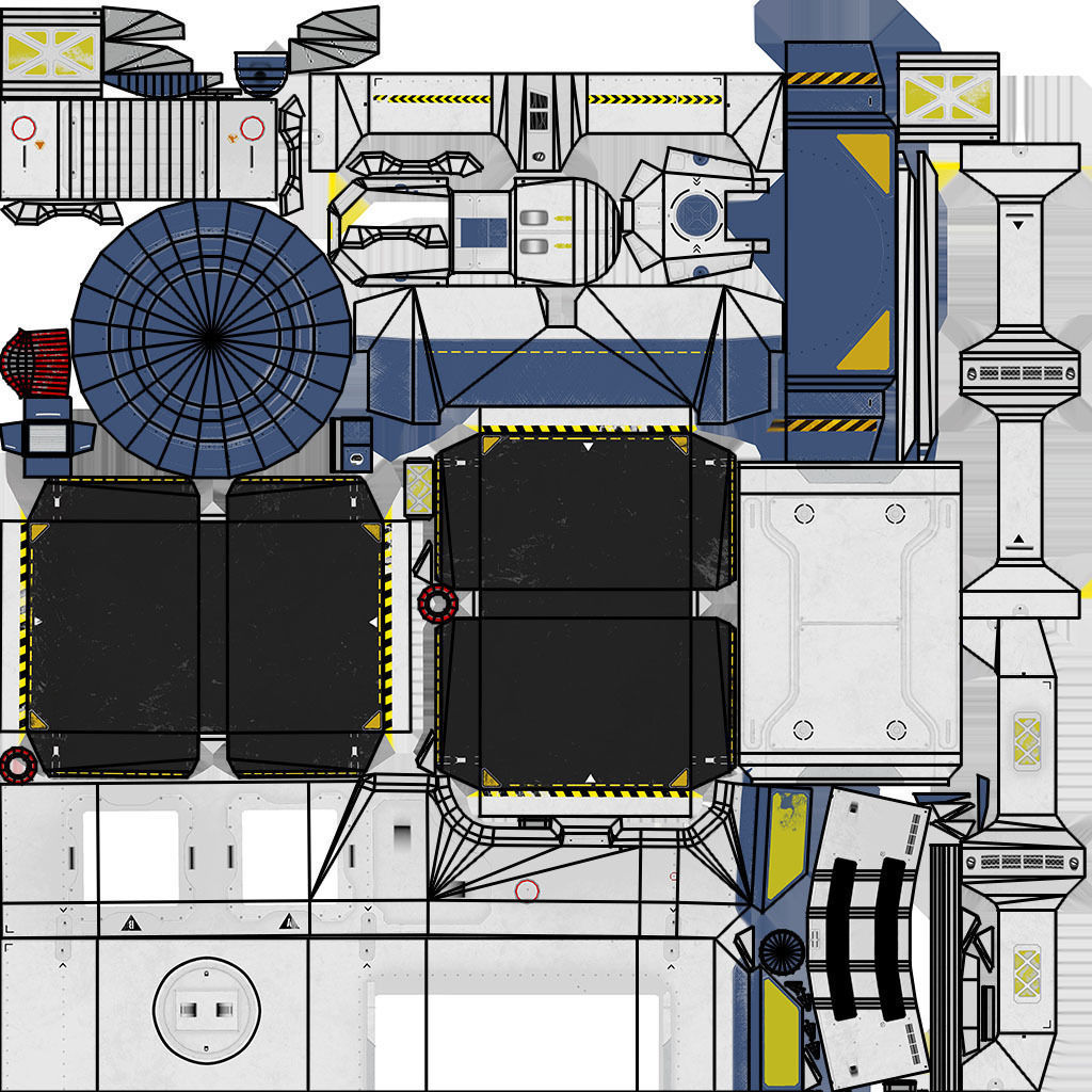 3D model Modular Space Station VR / AR / low-poly | CGTrader