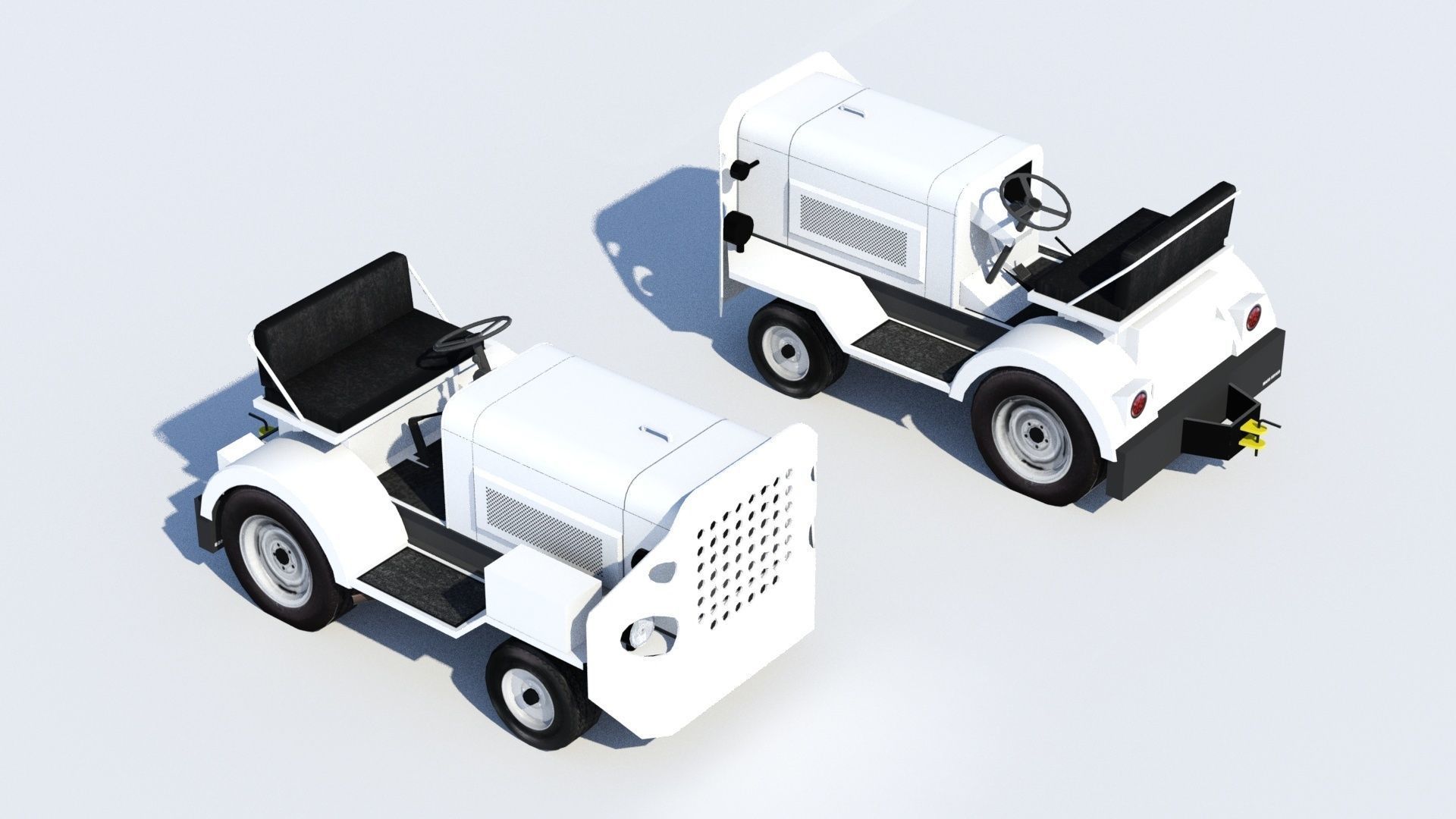 3D model Small TUG MA50 Baggage Tractor Low Poly static VR / AR / low ...