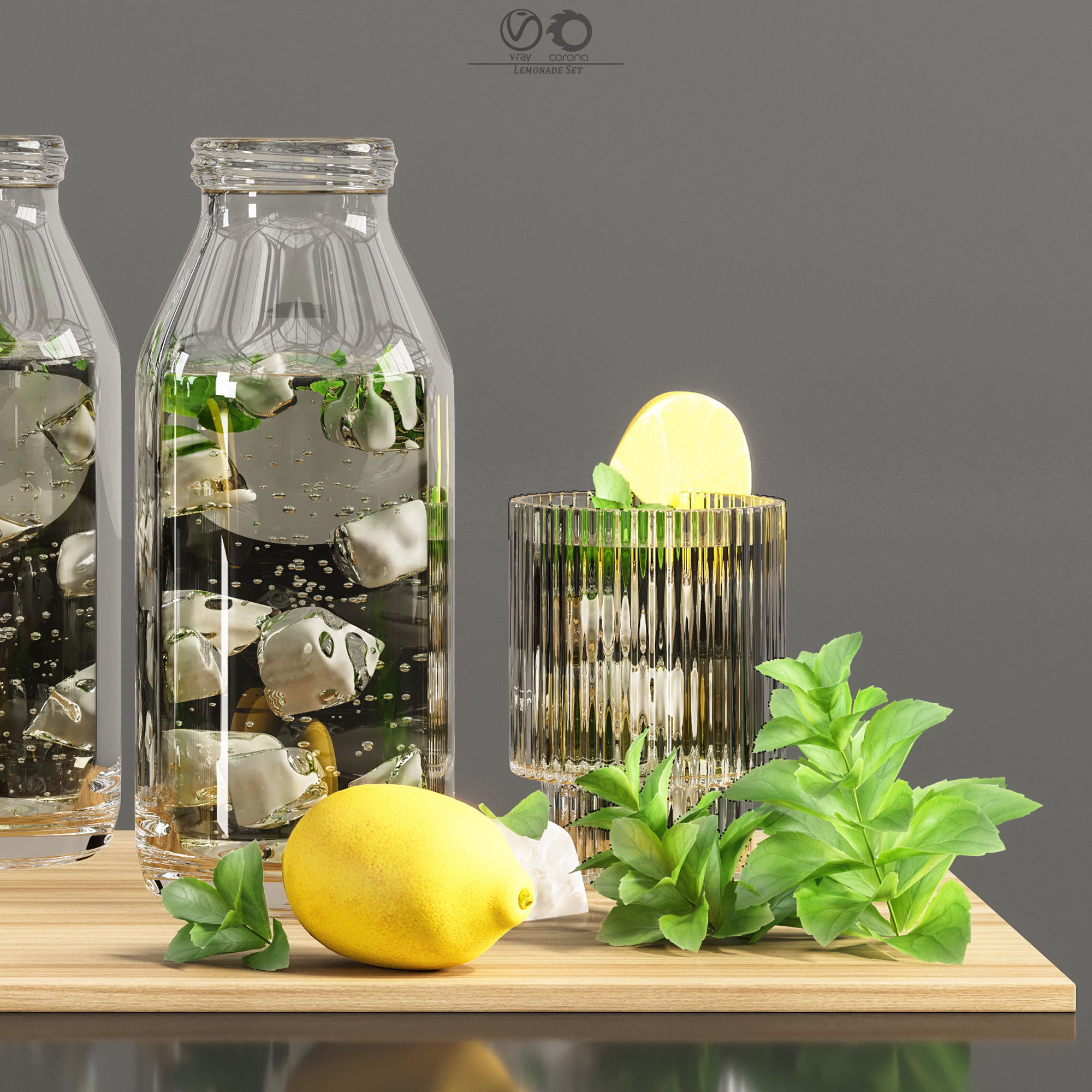 Lemonade Set 3D model | CGTrader