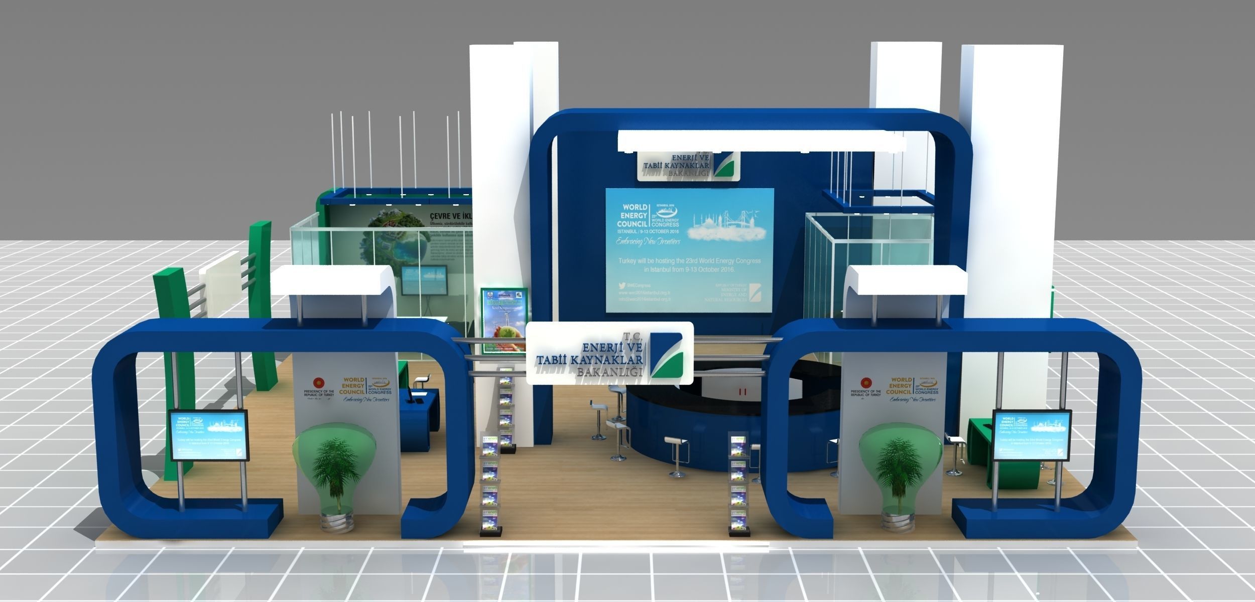 Modern Design Fair Stand 3D model | CGTrader