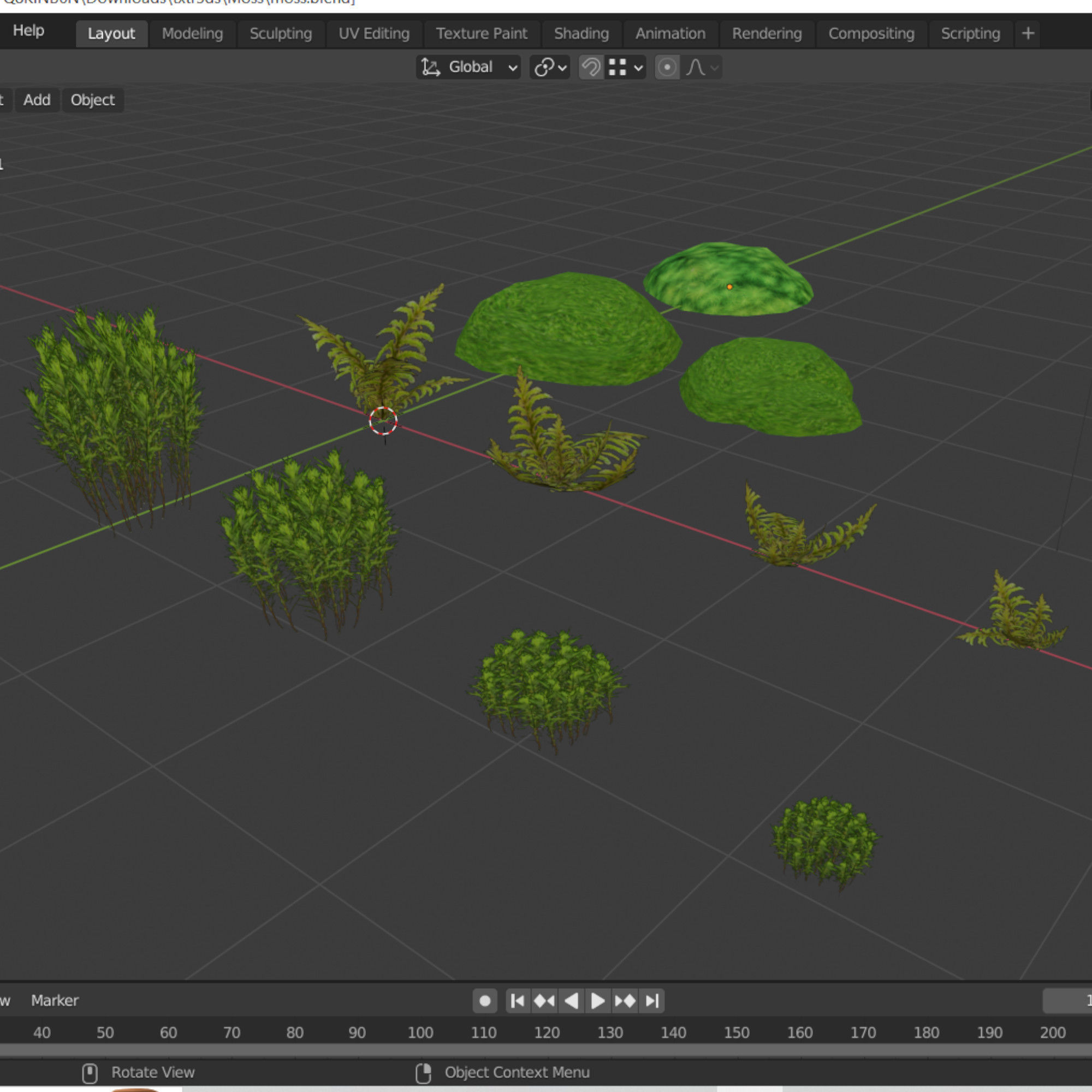 3D model Moss Realistic Pack VR / AR / low-poly | CGTrader