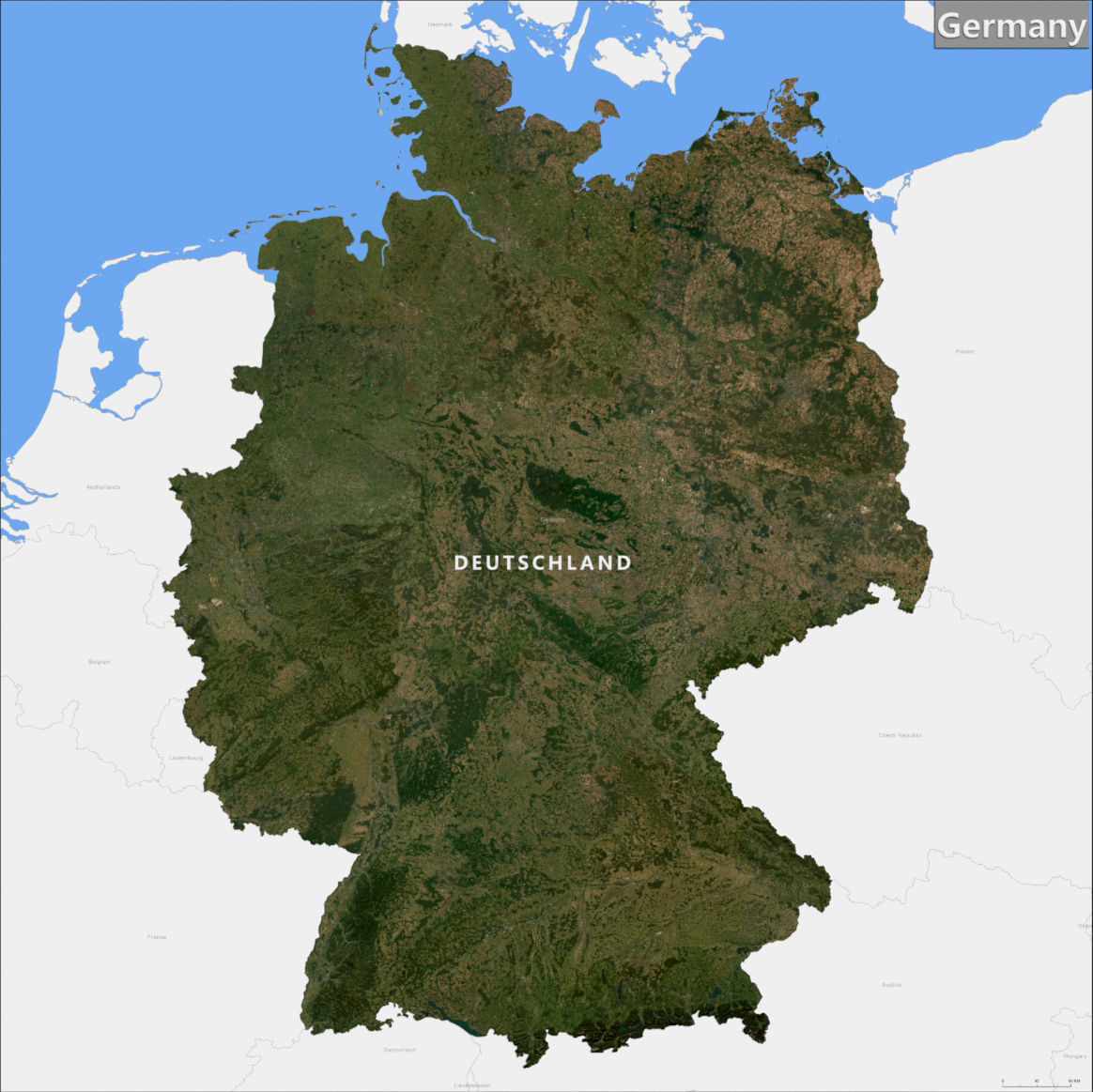 Germany Terrain Topography Elevation DEM Geography Landscape 3D model ...