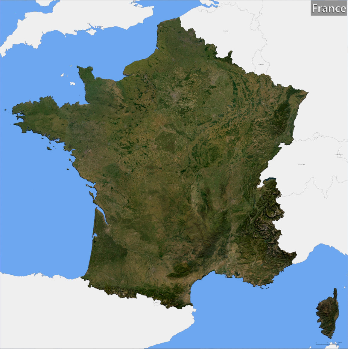 France Terrain Topography Elevation DEM Geography Landscape 3D model ...
