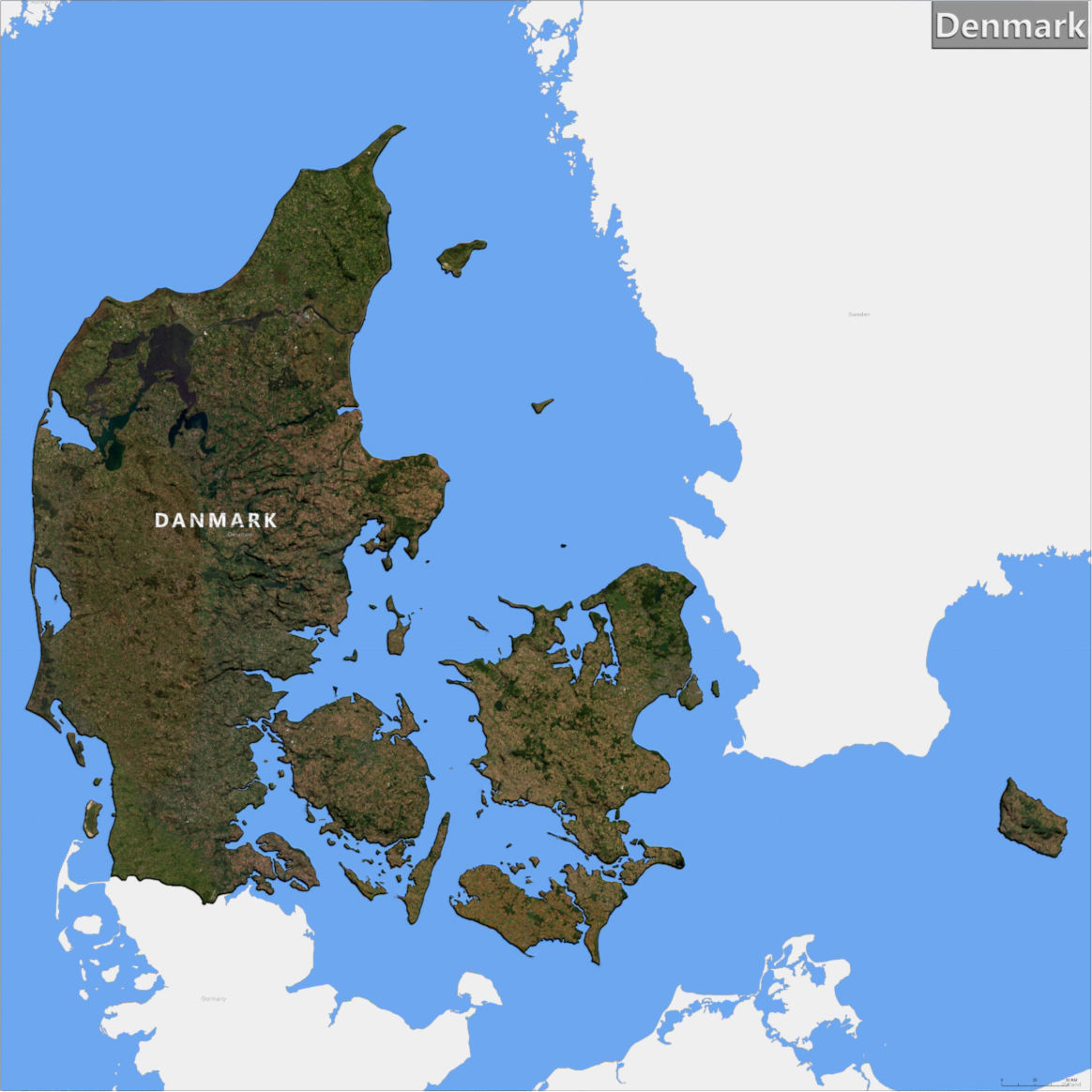 Denmark Terrain Topography Elevation DEM Geography Landscape 3D model ...