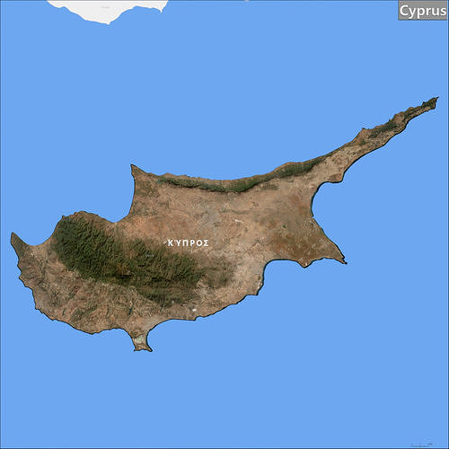 Cyprus Terrain Topography Elevation DEM Geography Landscape 3D model ...