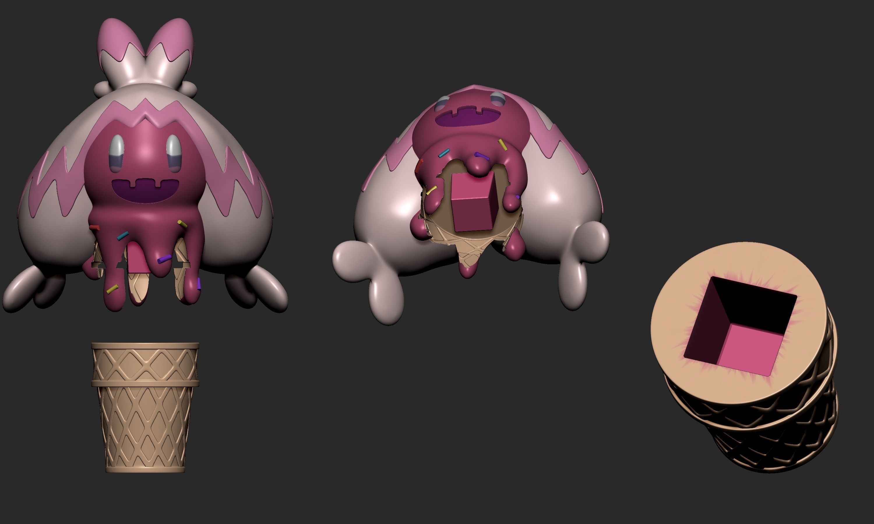 Pokemon - Ice Cream Tinkaton 3D model 3D printable | CGTrader