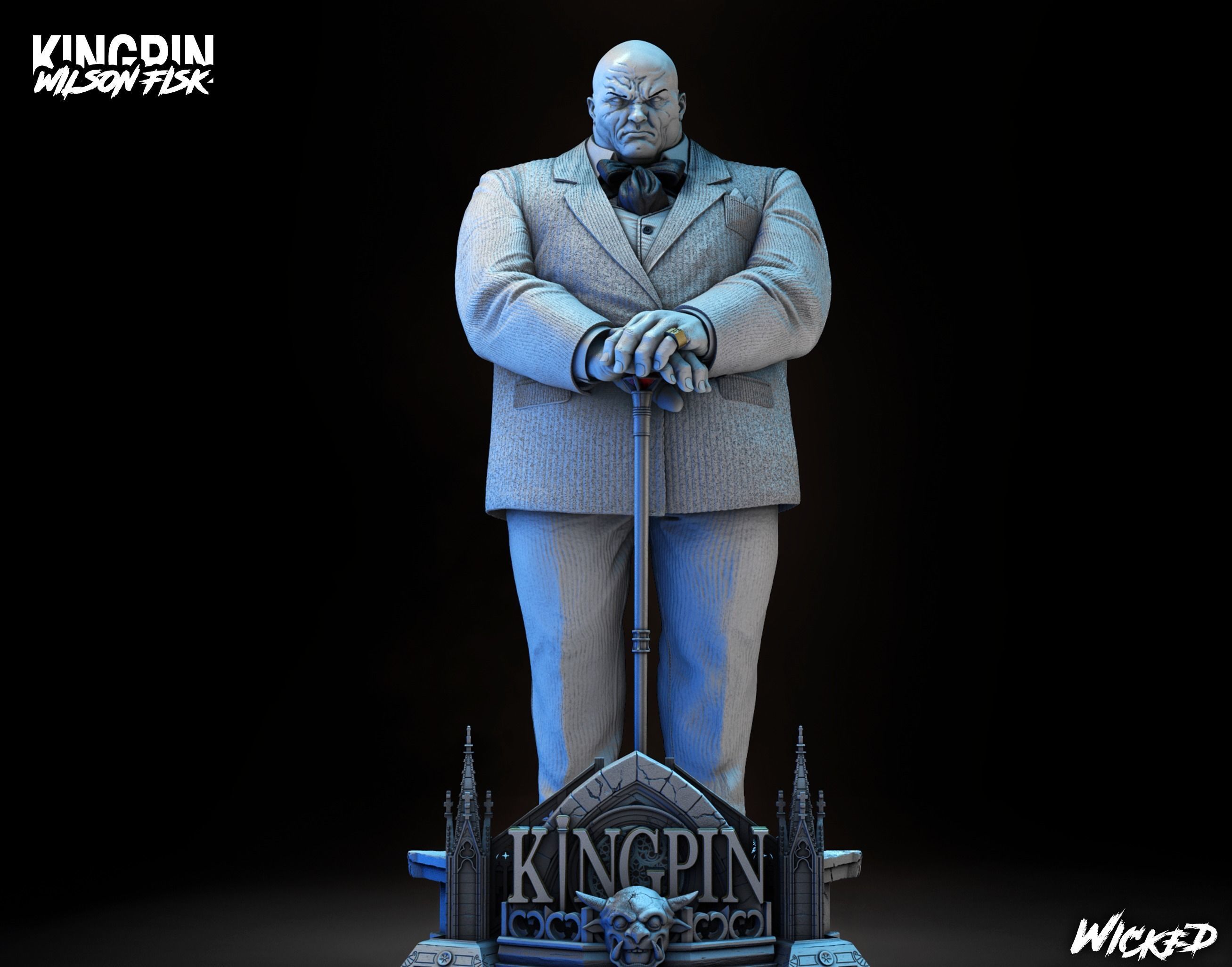 Wicked Marvel Kingpin Sculpture ready for 3d printing 3D model 3D printable | CGTrader