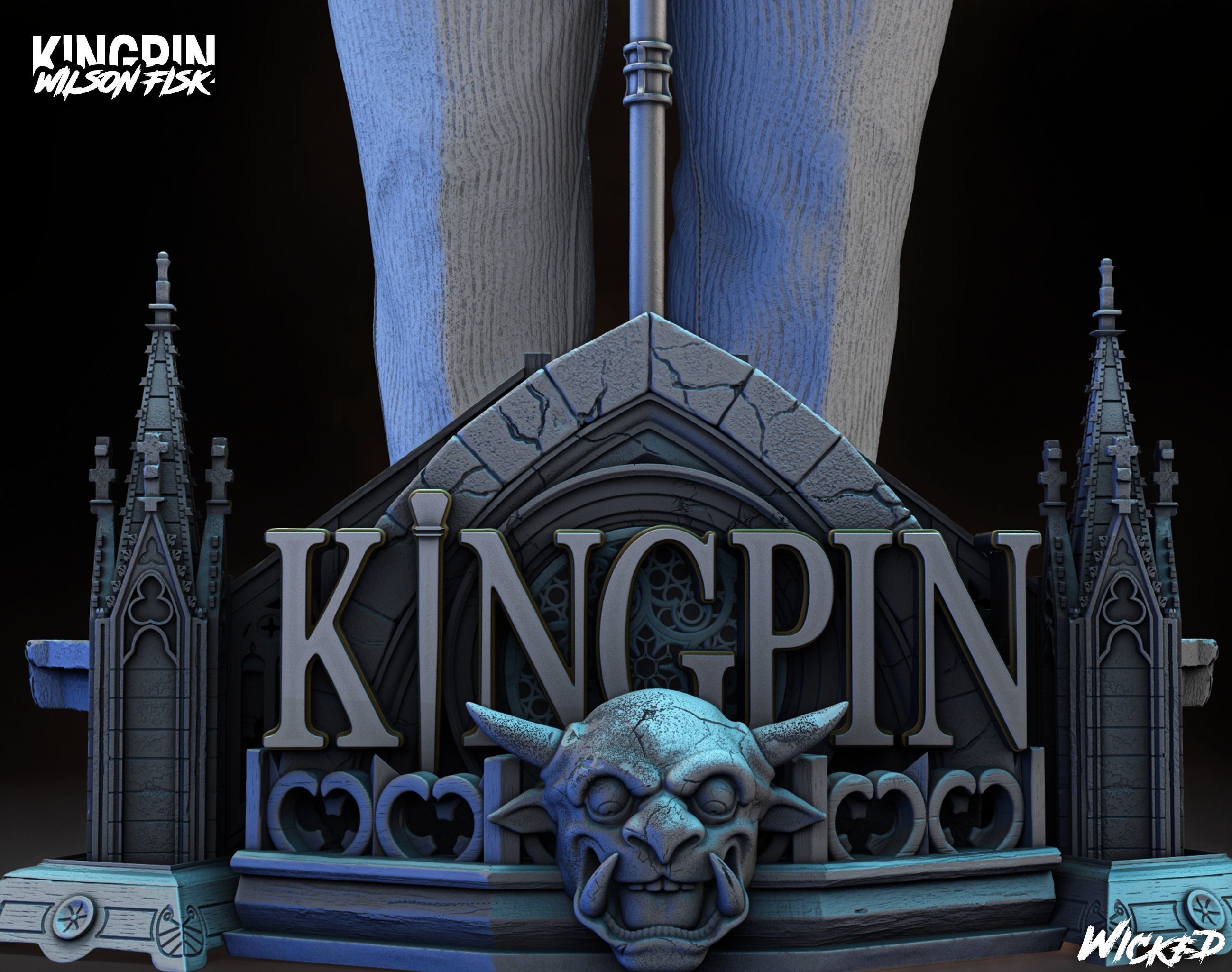Wicked Marvel Kingpin Sculpture ready for 3d printing 3D model 3D printable | CGTrader