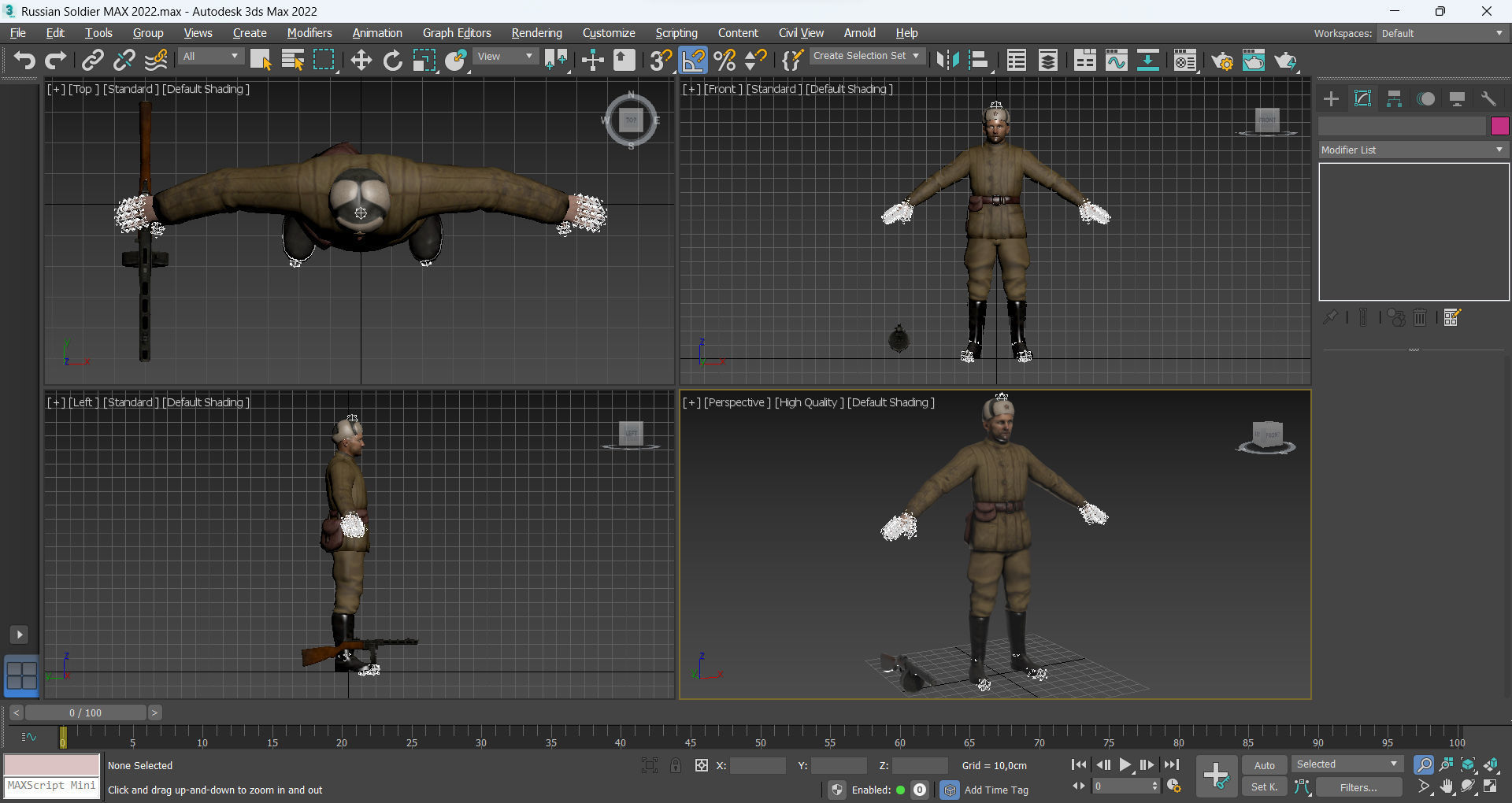3D model Soviet soldier VR / AR / low-poly | CGTrader