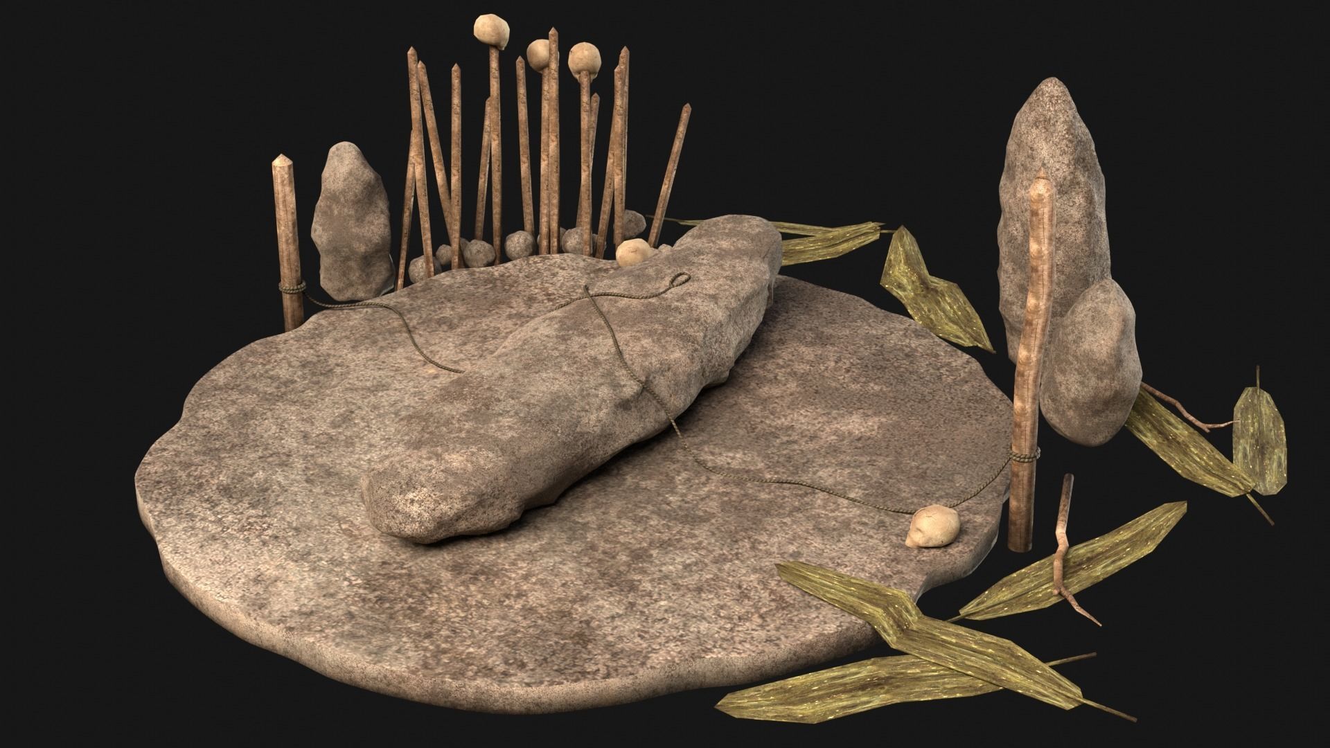 3D model CULT SACRIFICE PLACE JUNGLE SWAMP TRIBE TRIBAL AAA COLLECTION ...