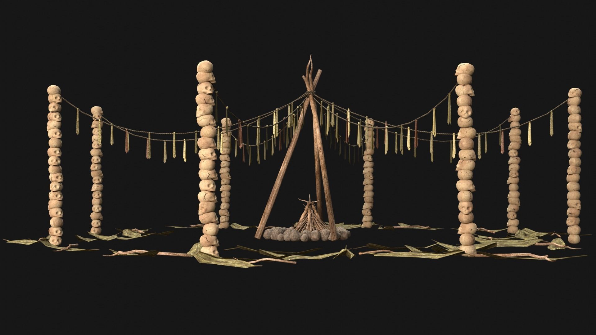 3D model CULT SACRIFICE PLACE JUNGLE SWAMP TRIBE TRIBAL AAA COLLECTION ...