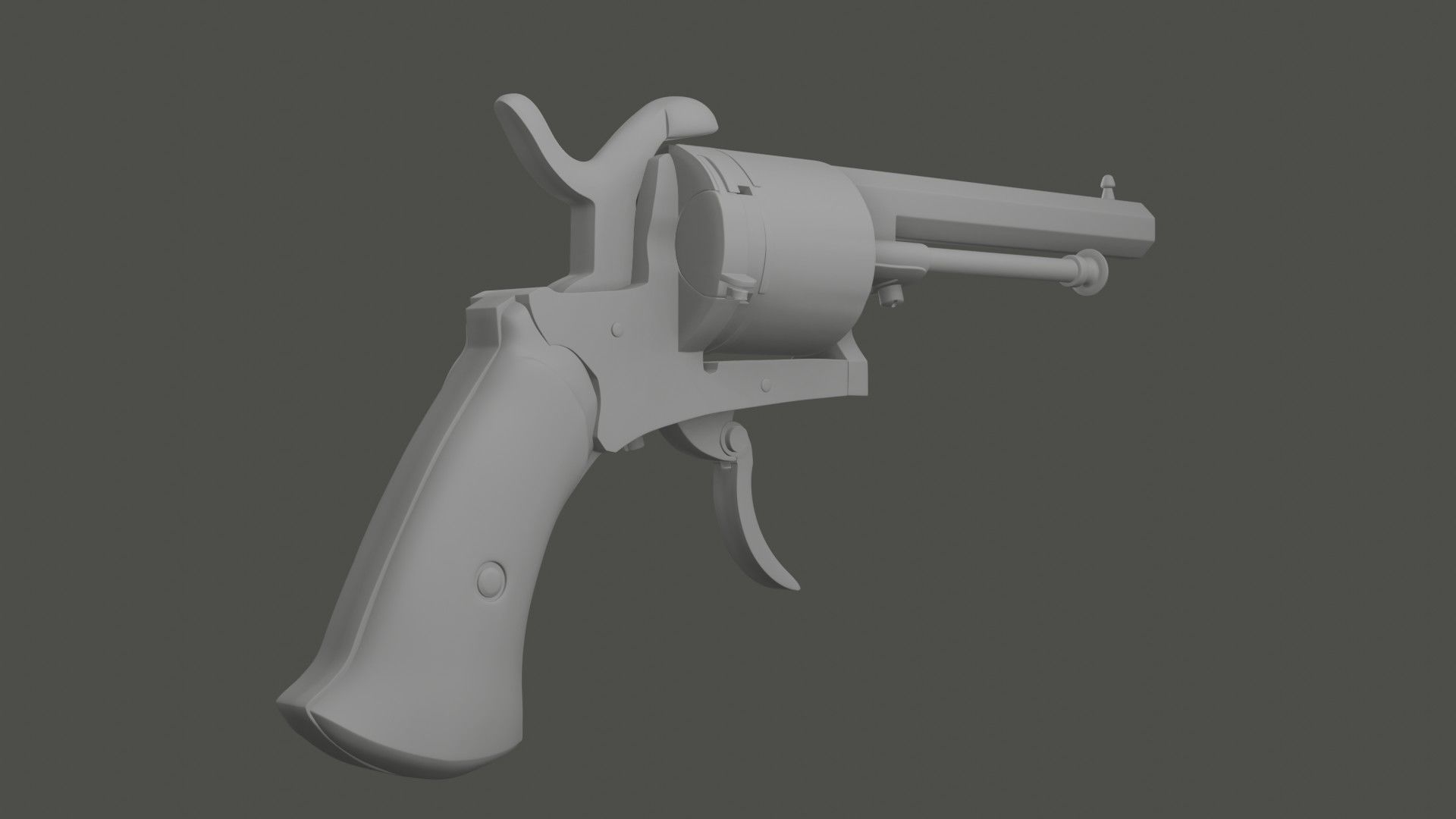 Revolver - textured - clean topology free 3D model | CGTrader