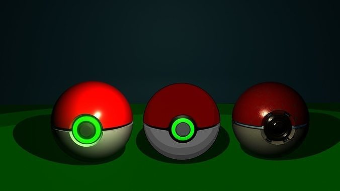 Pokeballs in 3 different styles 3D model | CGTrader