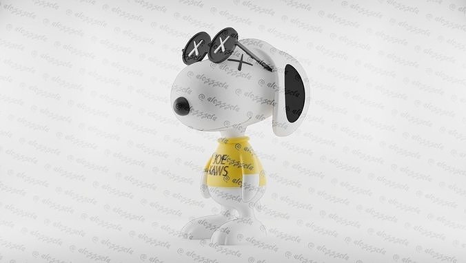 3D model Kaws Snoopy Textured VR / AR / low-poly | CGTrader
