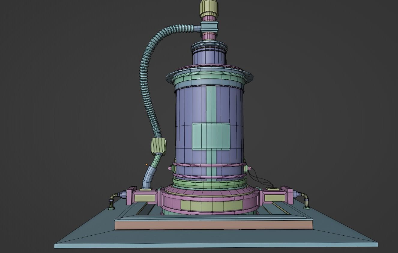 3D model Sci-Fi Steampunk Alien Human Laboratory Industrial Capsule VR ...
