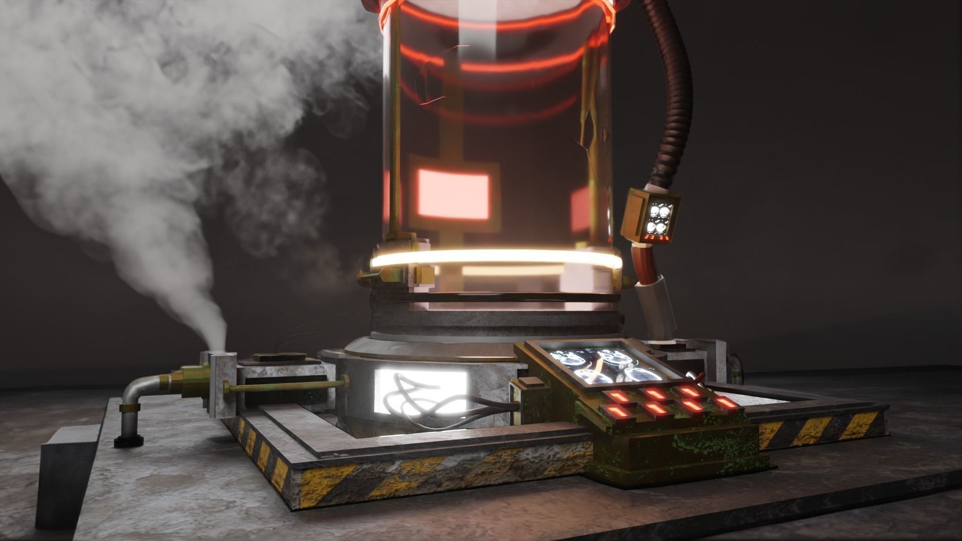 3D model Sci-Fi Steampunk Alien Human Laboratory Industrial Capsule VR ...
