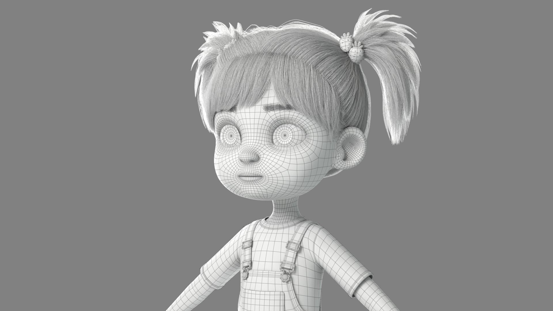 Cartoon Girl Rigged 3D model rigged | CGTrader