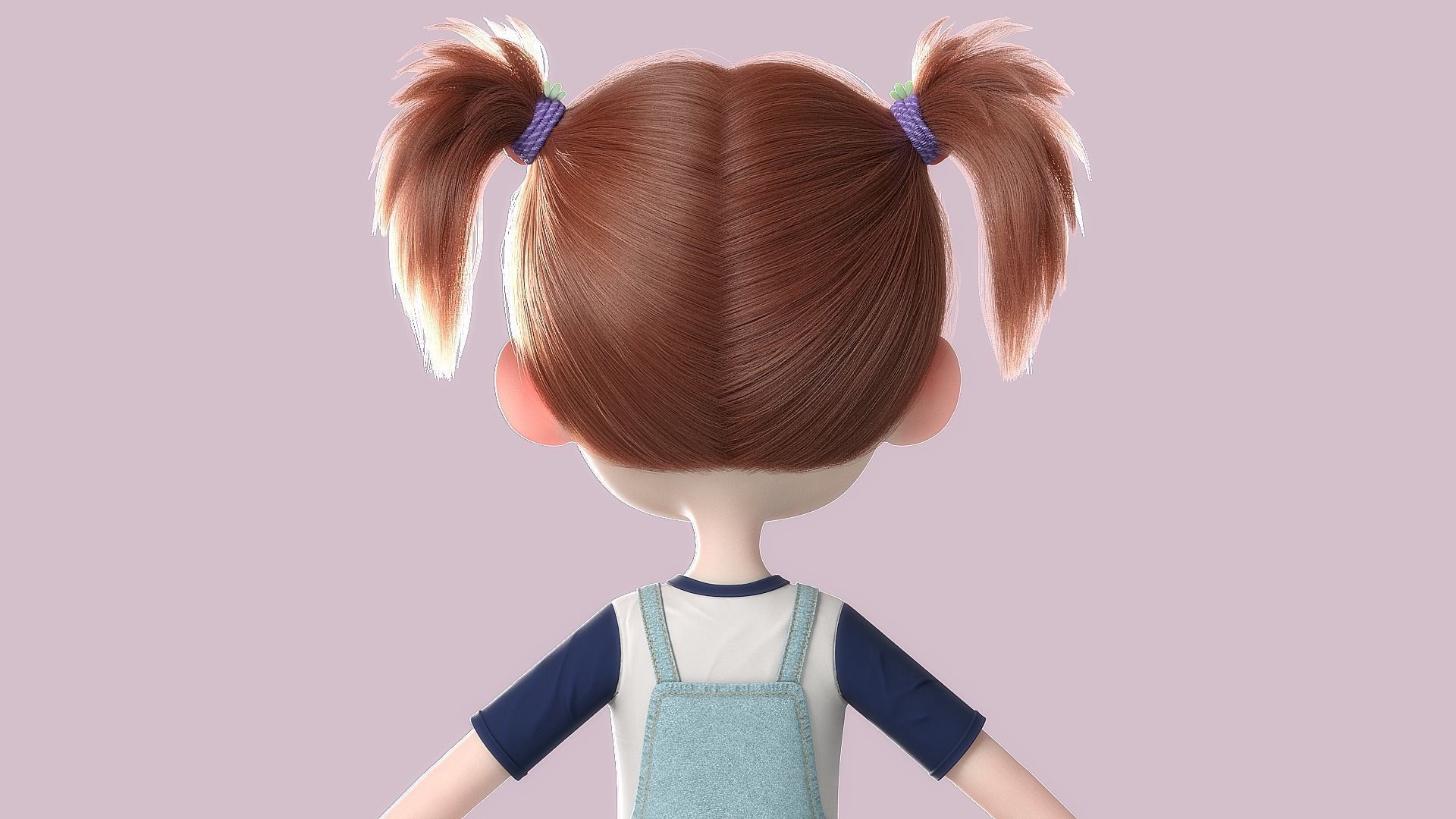 Cartoon Girl Rigged 3D model rigged | CGTrader