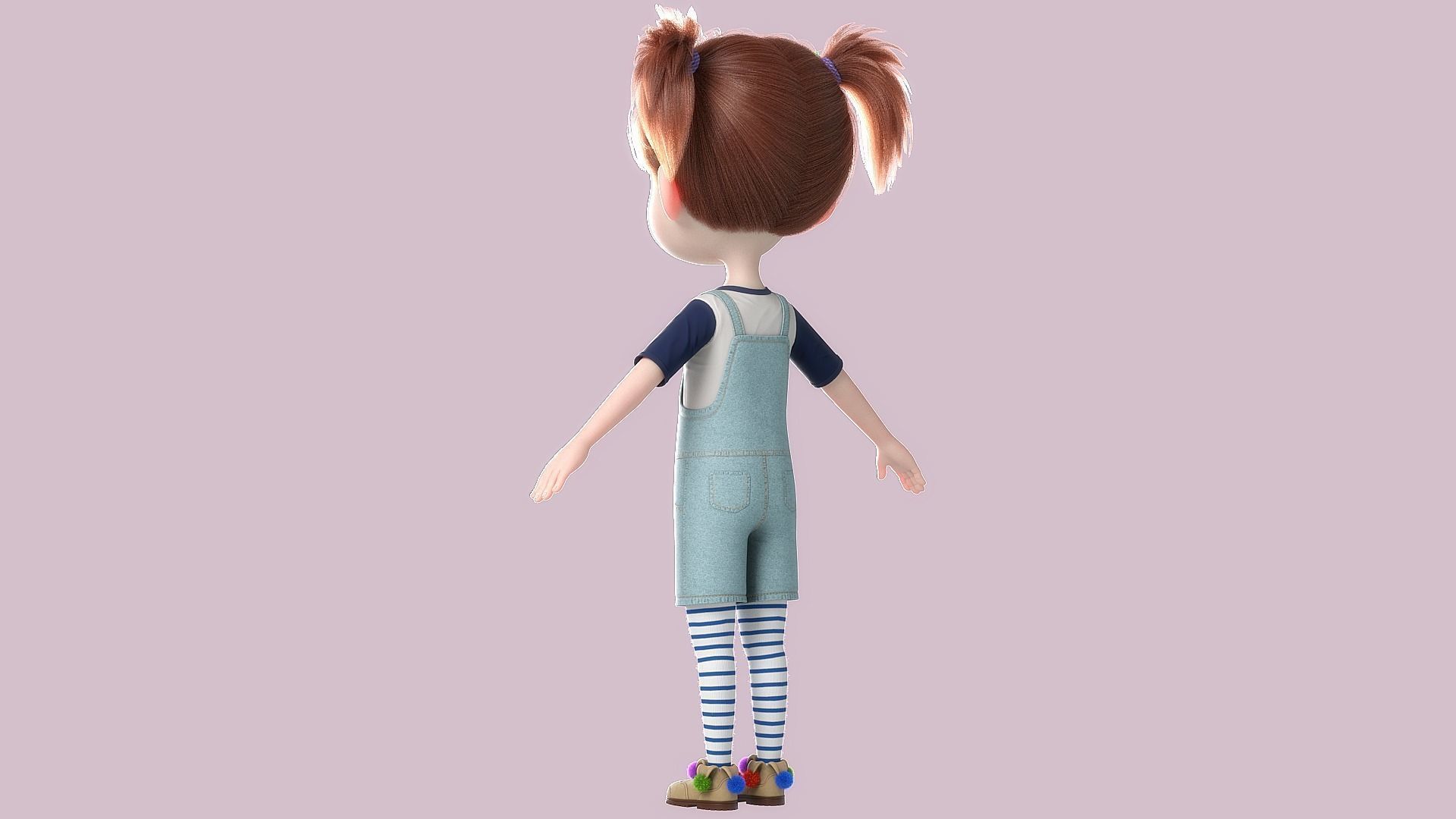 Cartoon Girl Rigged 3D model rigged | CGTrader