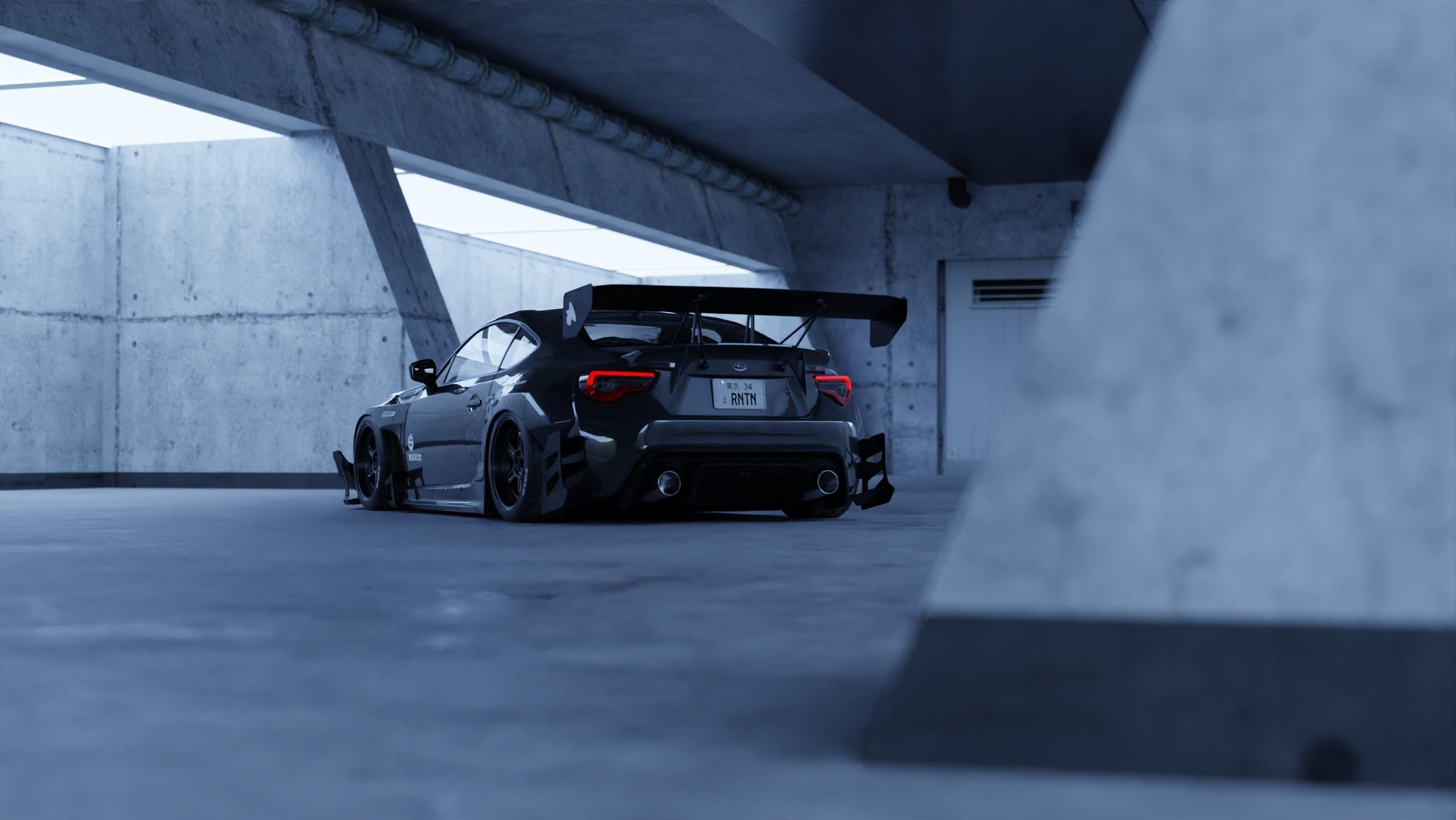 Car Lighting Scene 3D Blender File Textured FBX File 3D model | CGTrader