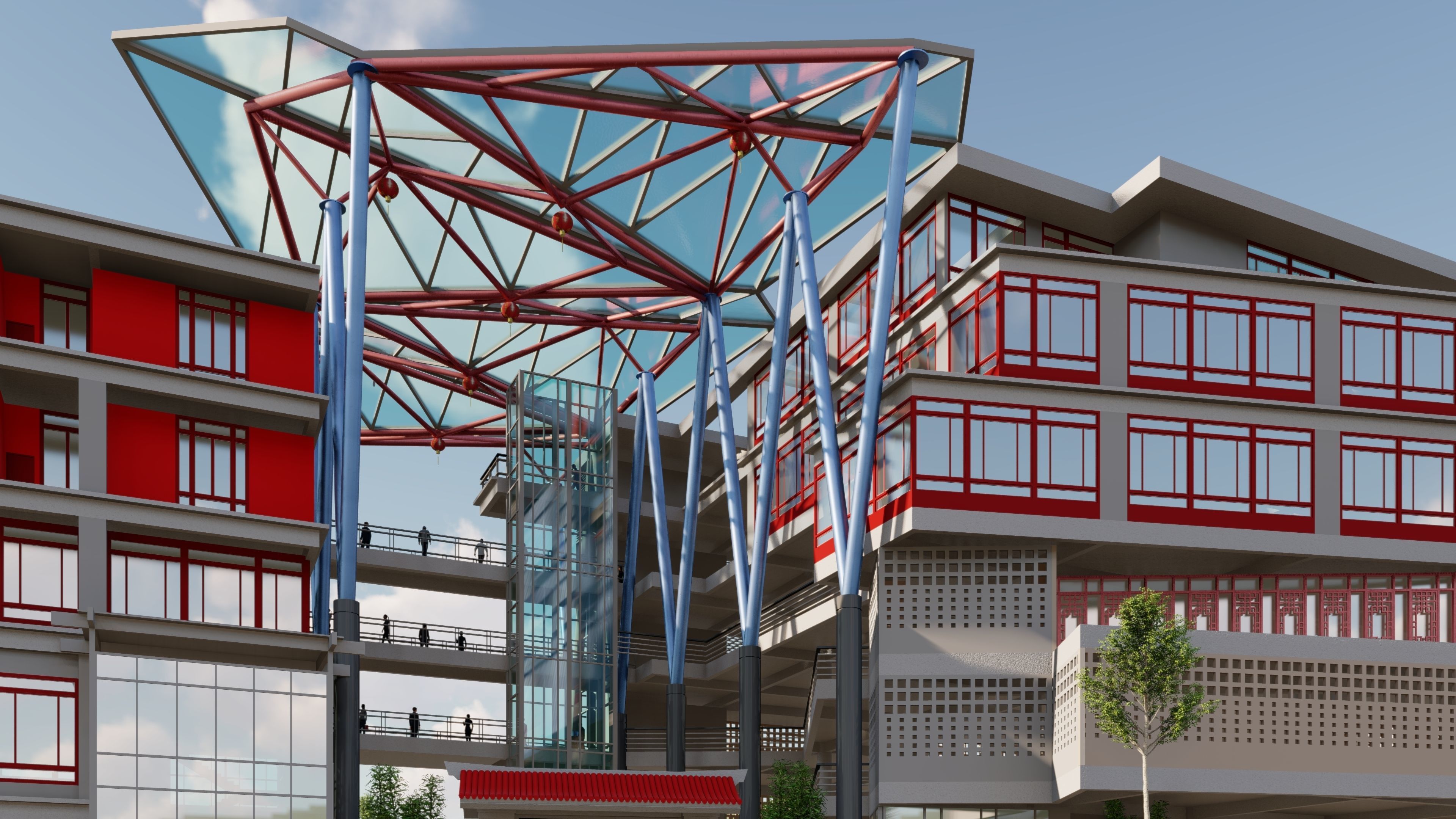 Complex community 3D model | CGTrader