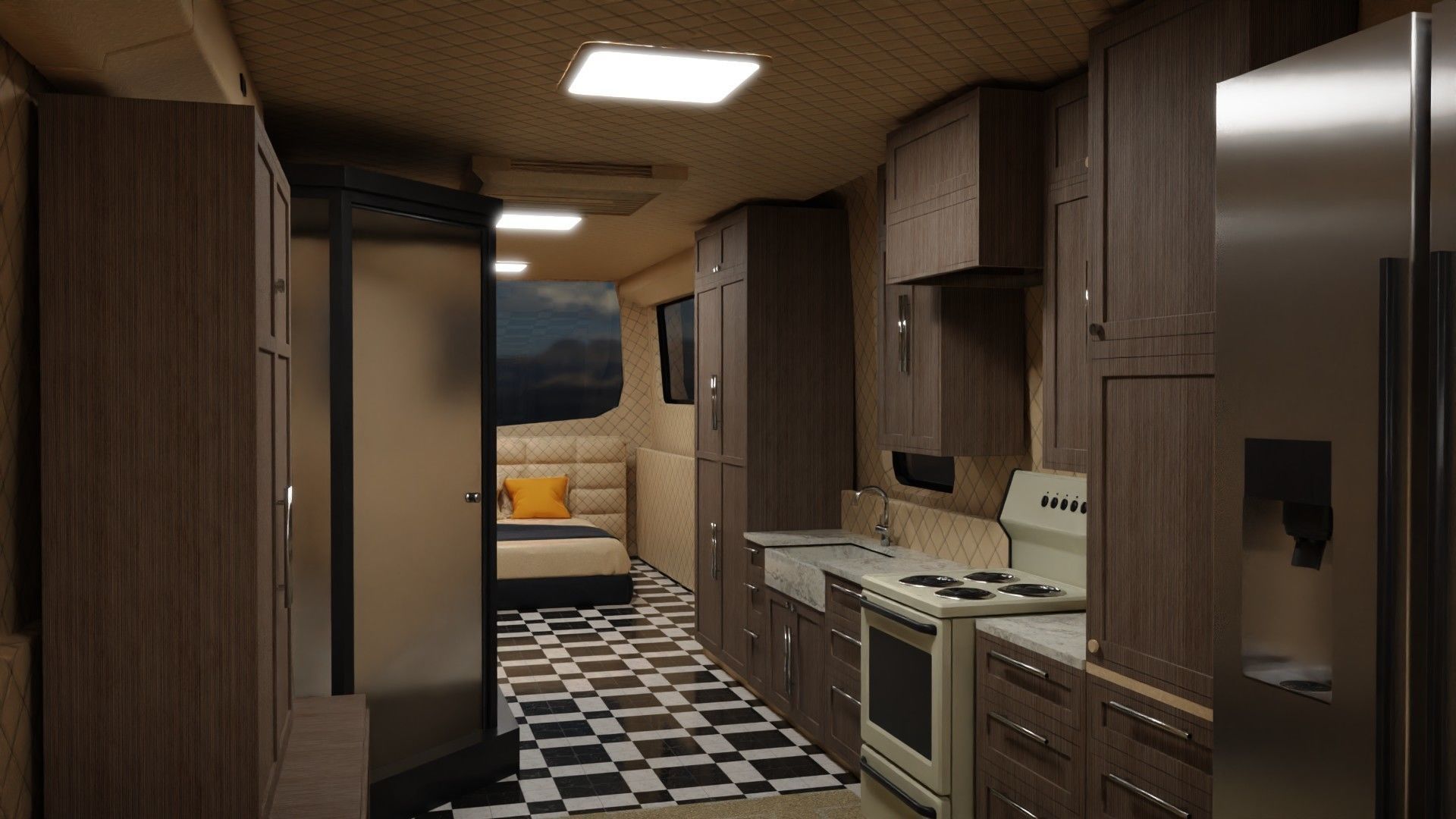 3D model Motorhome Bus RV bus with interior VR / AR / low-poly | CGTrader
