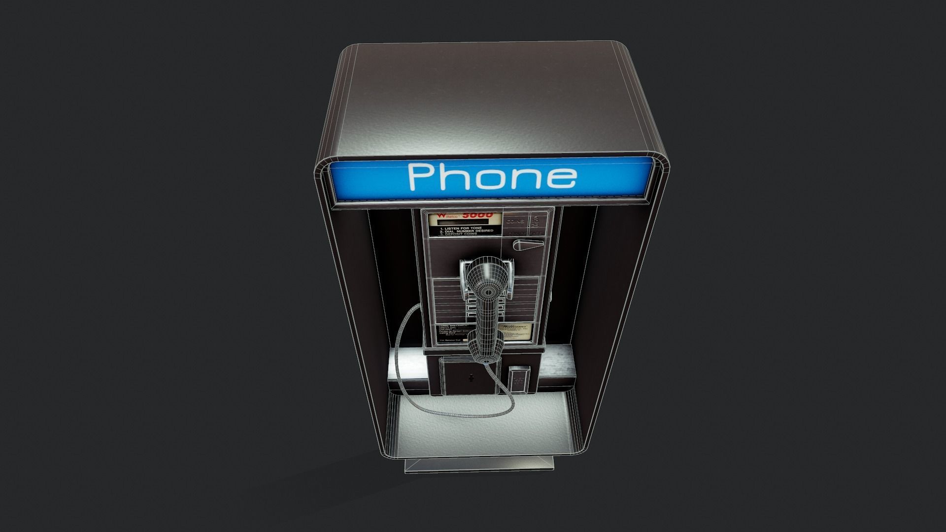3D model Retro Payphone - Tutorial Included VR / AR / low-poly | CGTrader