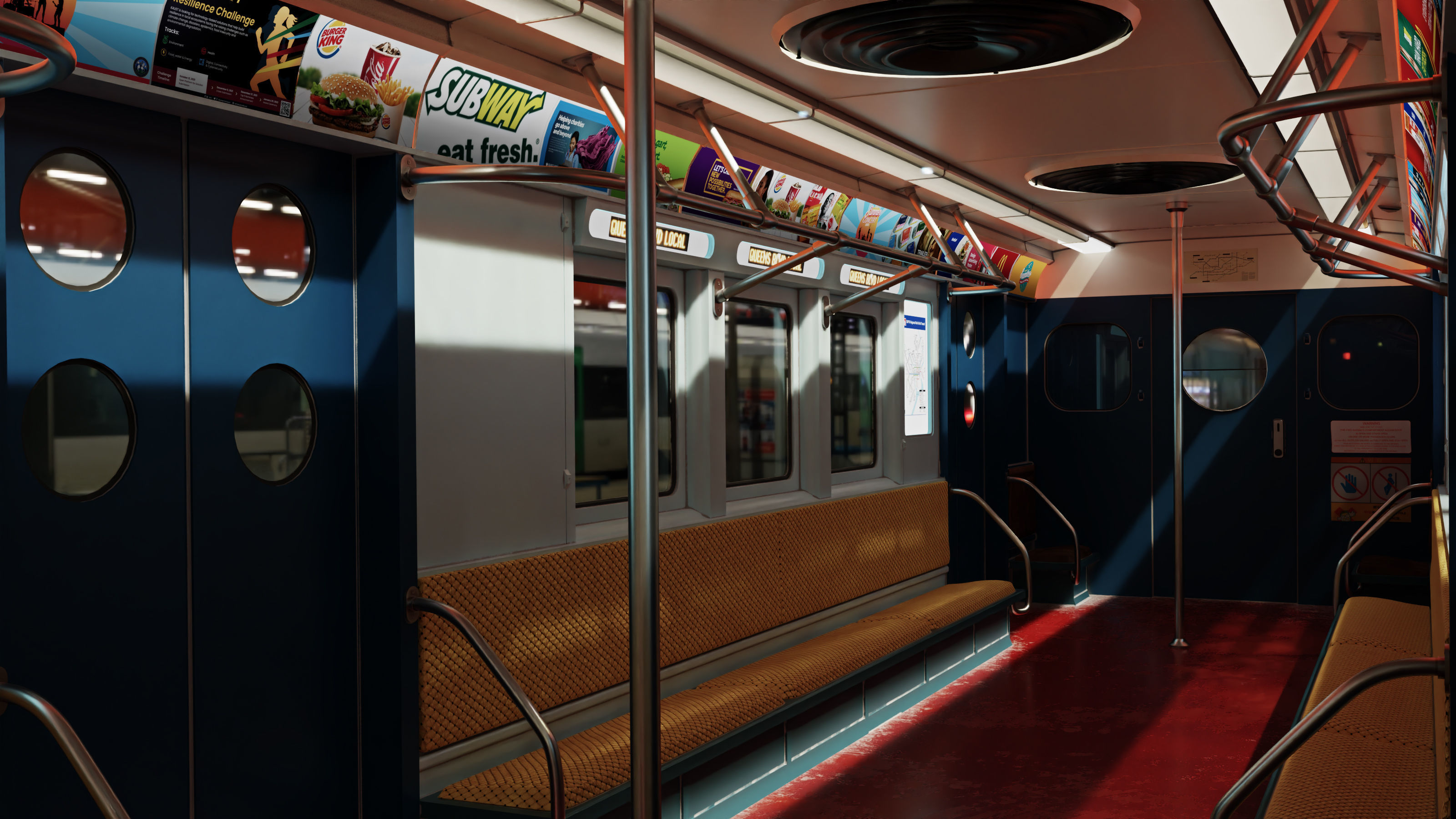 NYC Subway Car Interior 3D model | CGTrader