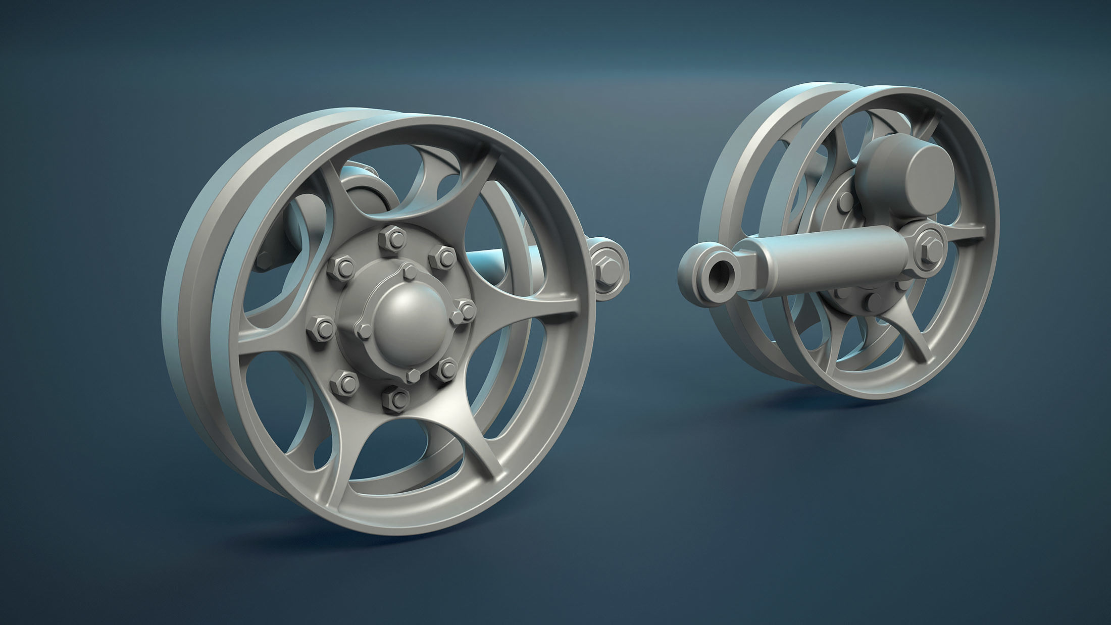 M113 Wheels Collection 3D model | CGTrader