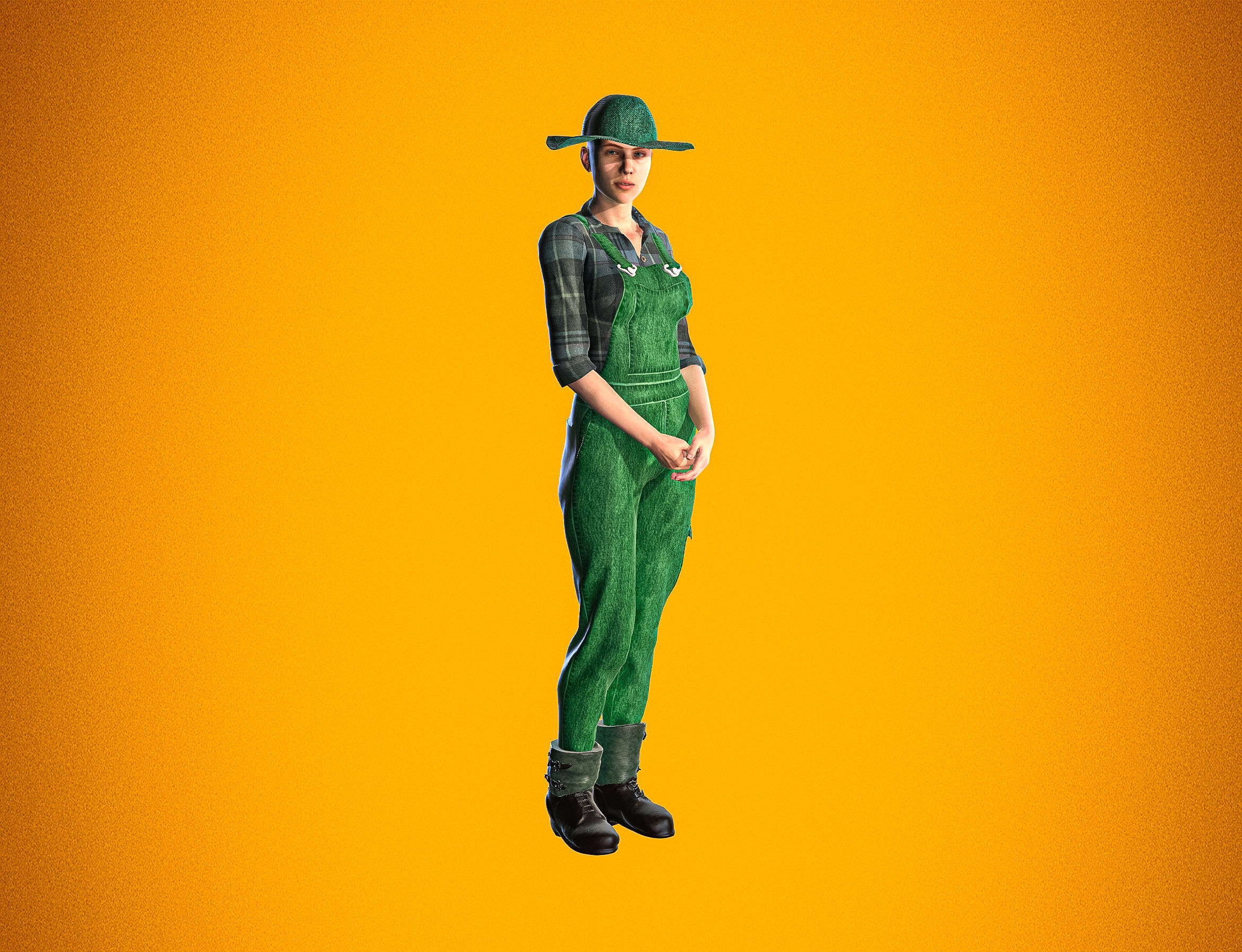 3D model High Quality Realistic Farmer Woman VR / AR / low-poly | CGTrader