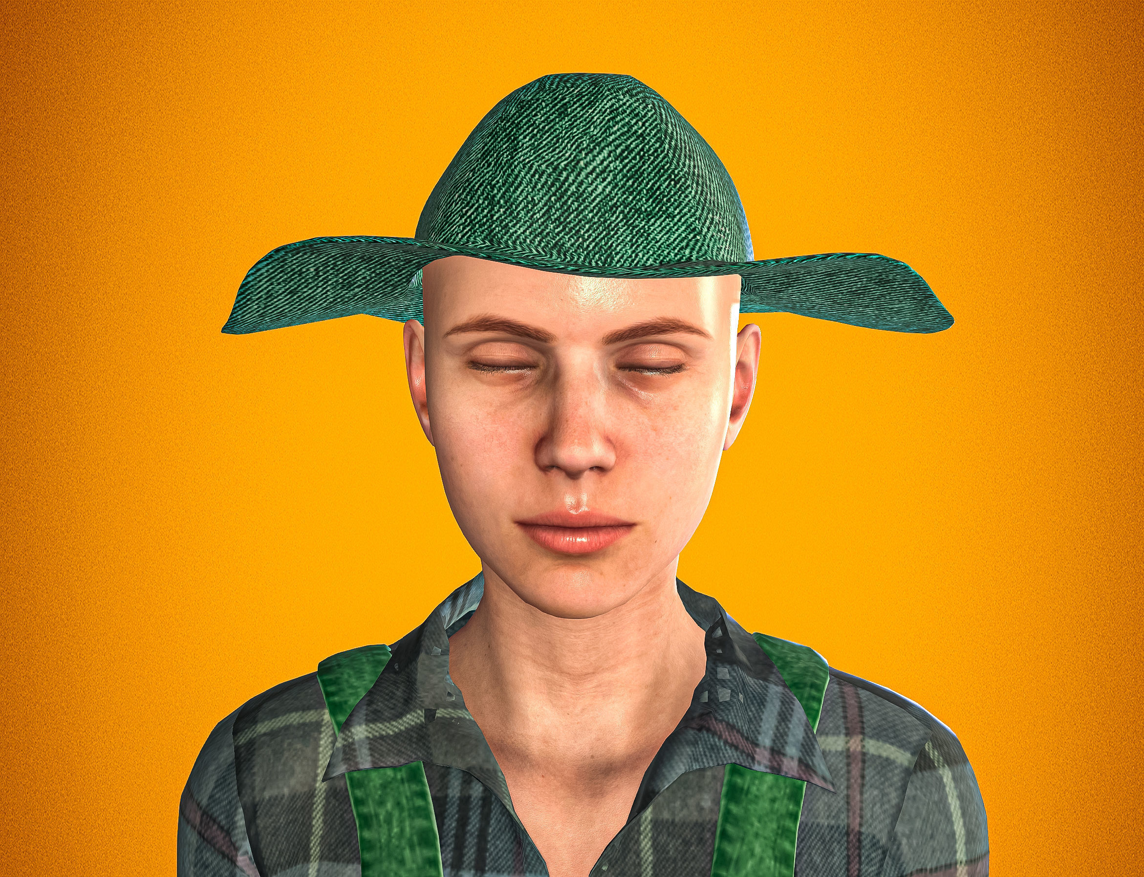 3D model High Quality Realistic Farmer Woman VR / AR / low-poly | CGTrader