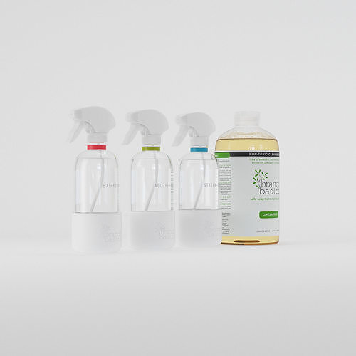 Multipurpose Cleaner Bottles 3D model | CGTrader