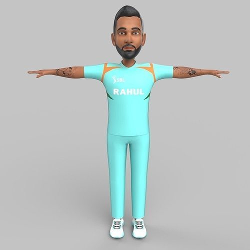 kl rahul 3D model | CGTrader