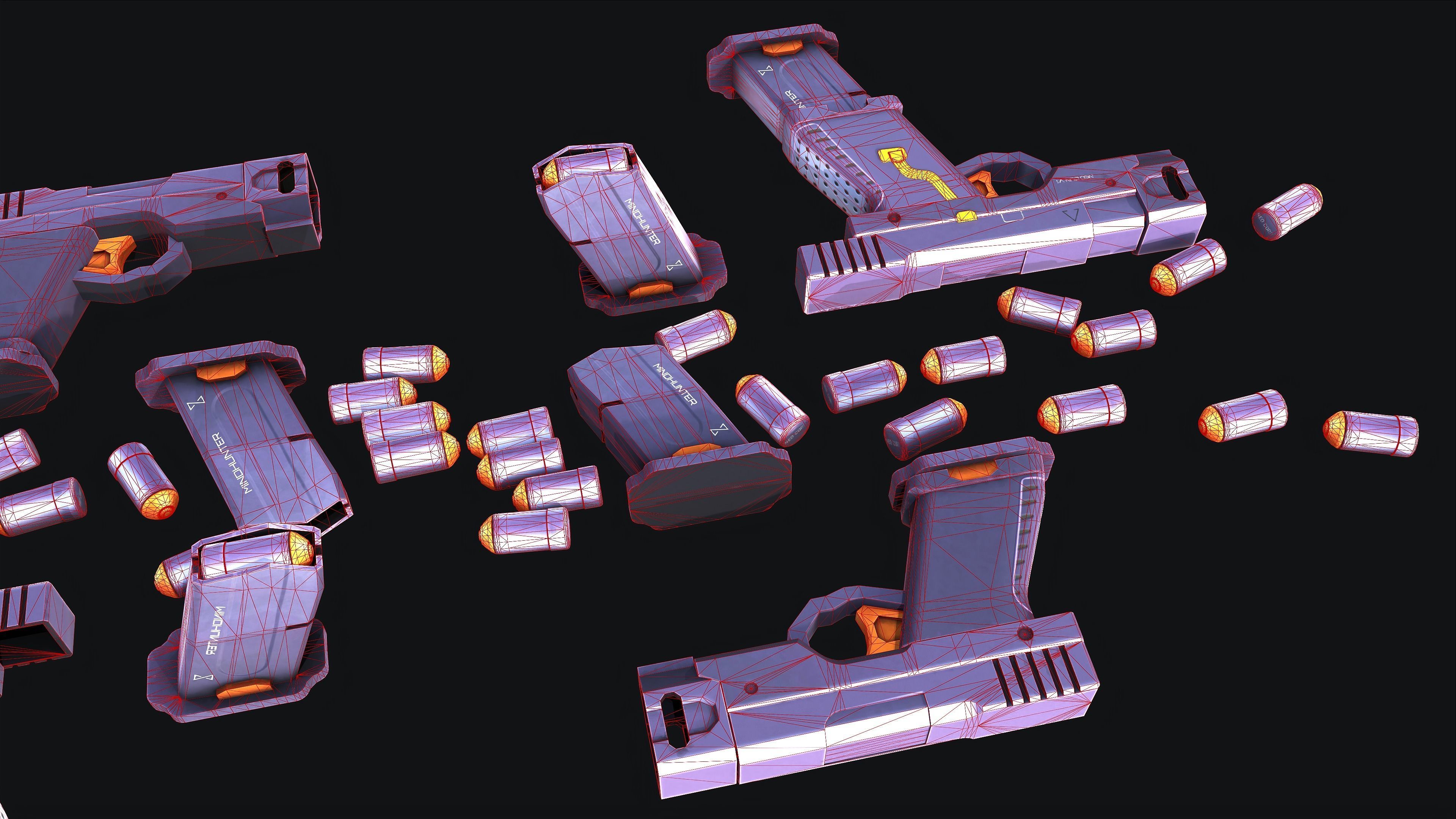 3D model Sci-Fi Glock VR / AR / low-poly | CGTrader