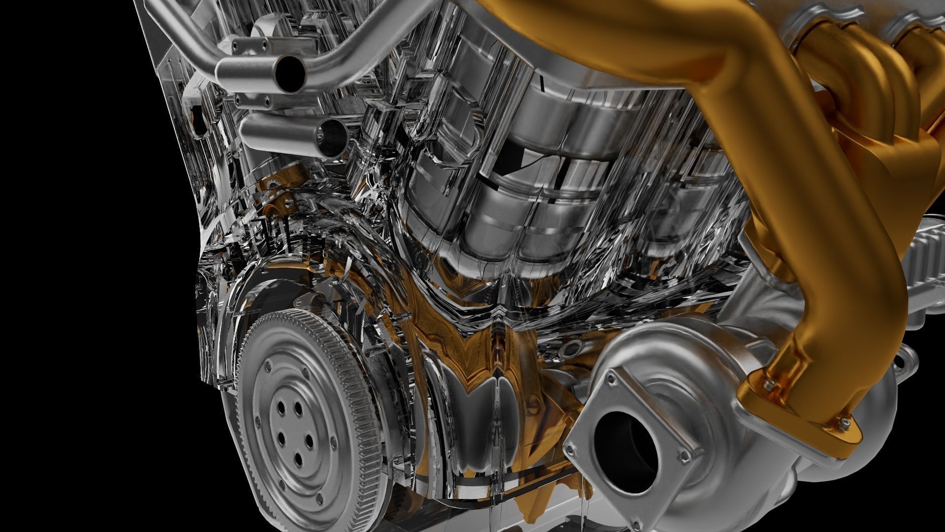 V6 engine 3D model 3D printable | CGTrader