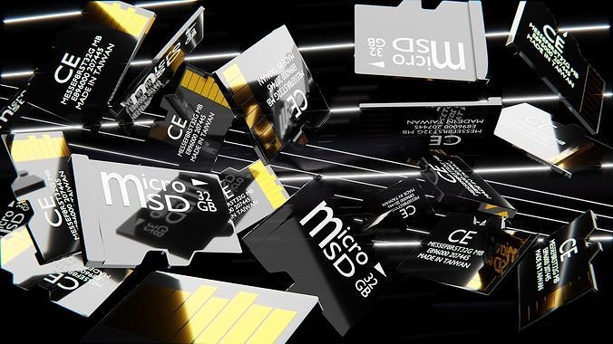 Micro sd card blender 3d model 3D model | CGTrader