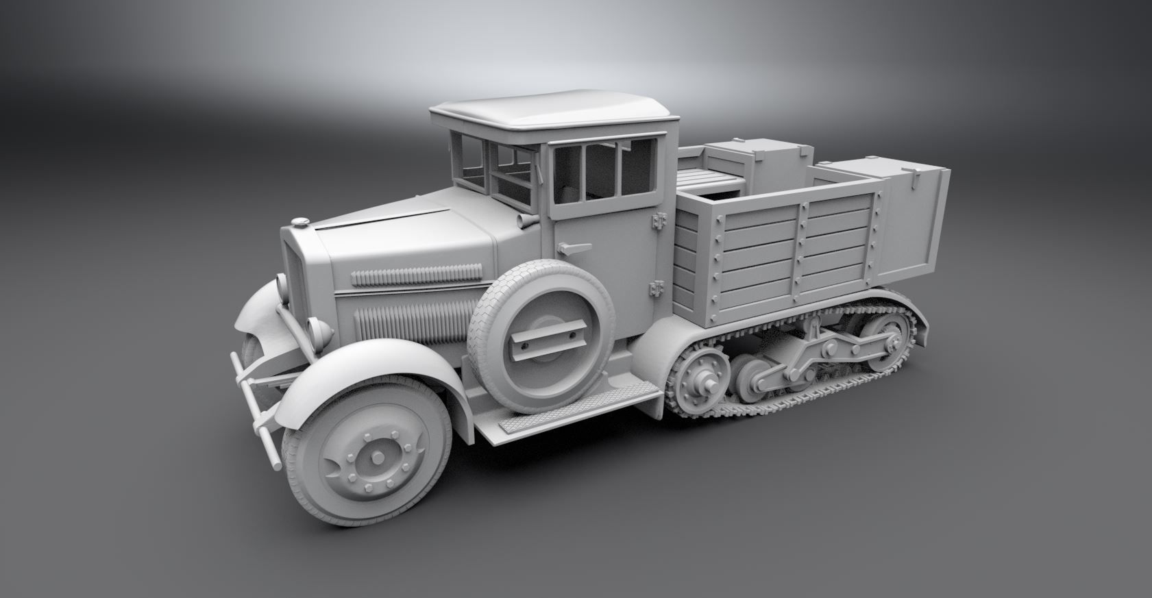 C4P artillery tractor scale model 3D model 3D printable | CGTrader