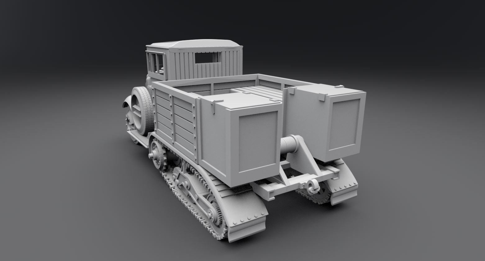 C4P artillery tractor scale model 3D model 3D printable | CGTrader