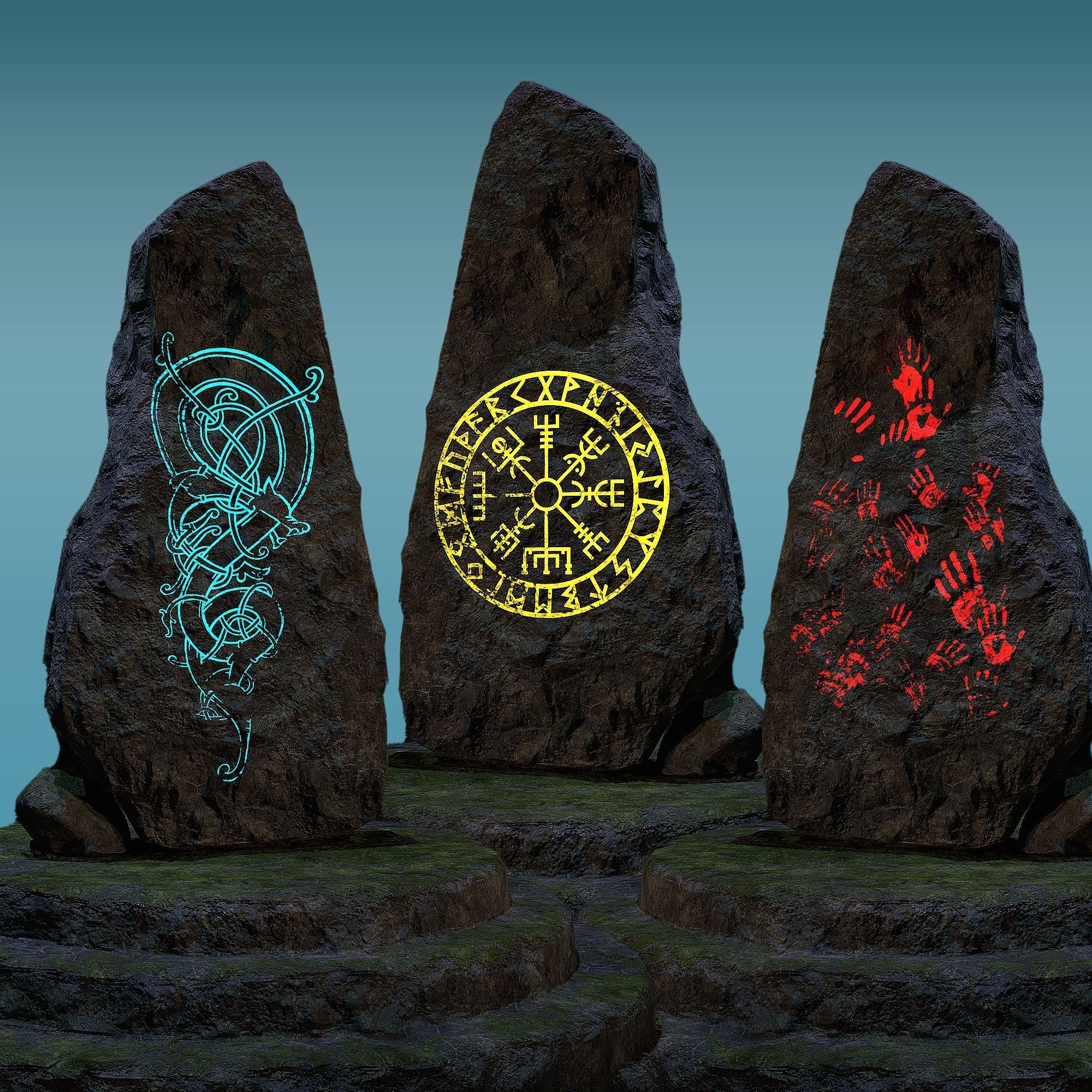 3D model Game-Ready Viking Runestone VR / AR / low-poly | CGTrader