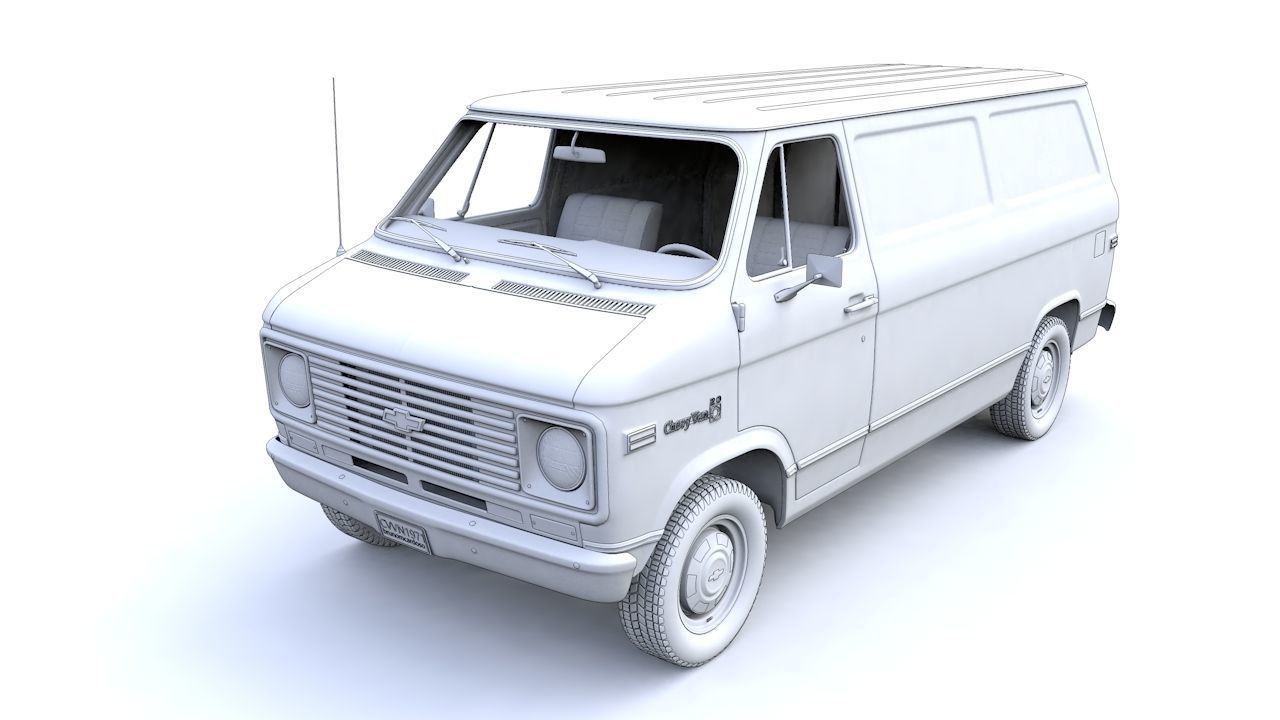 Chevy Van 1971 3D model | CGTrader