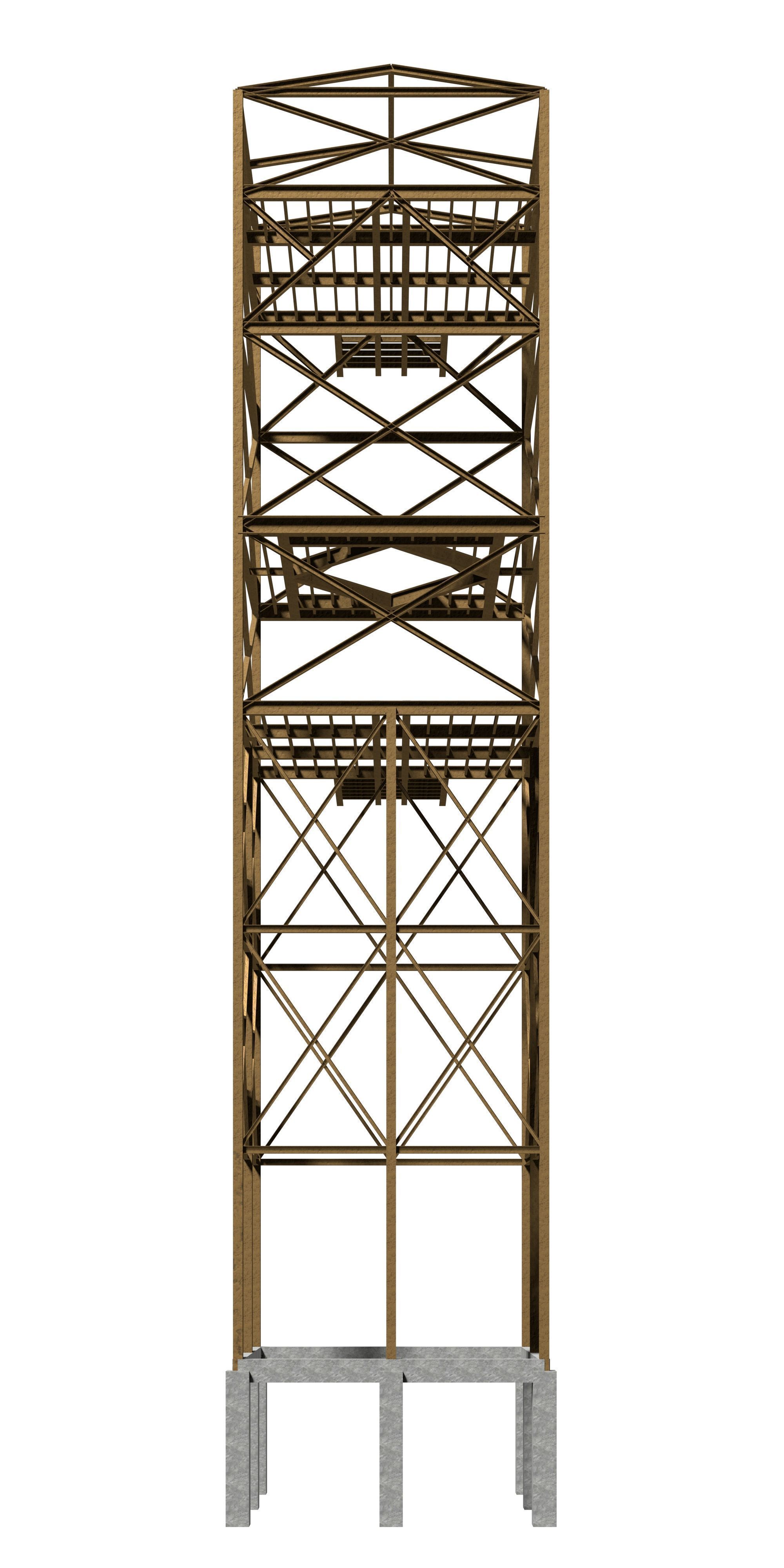 Structure for machine support 3D model | CGTrader