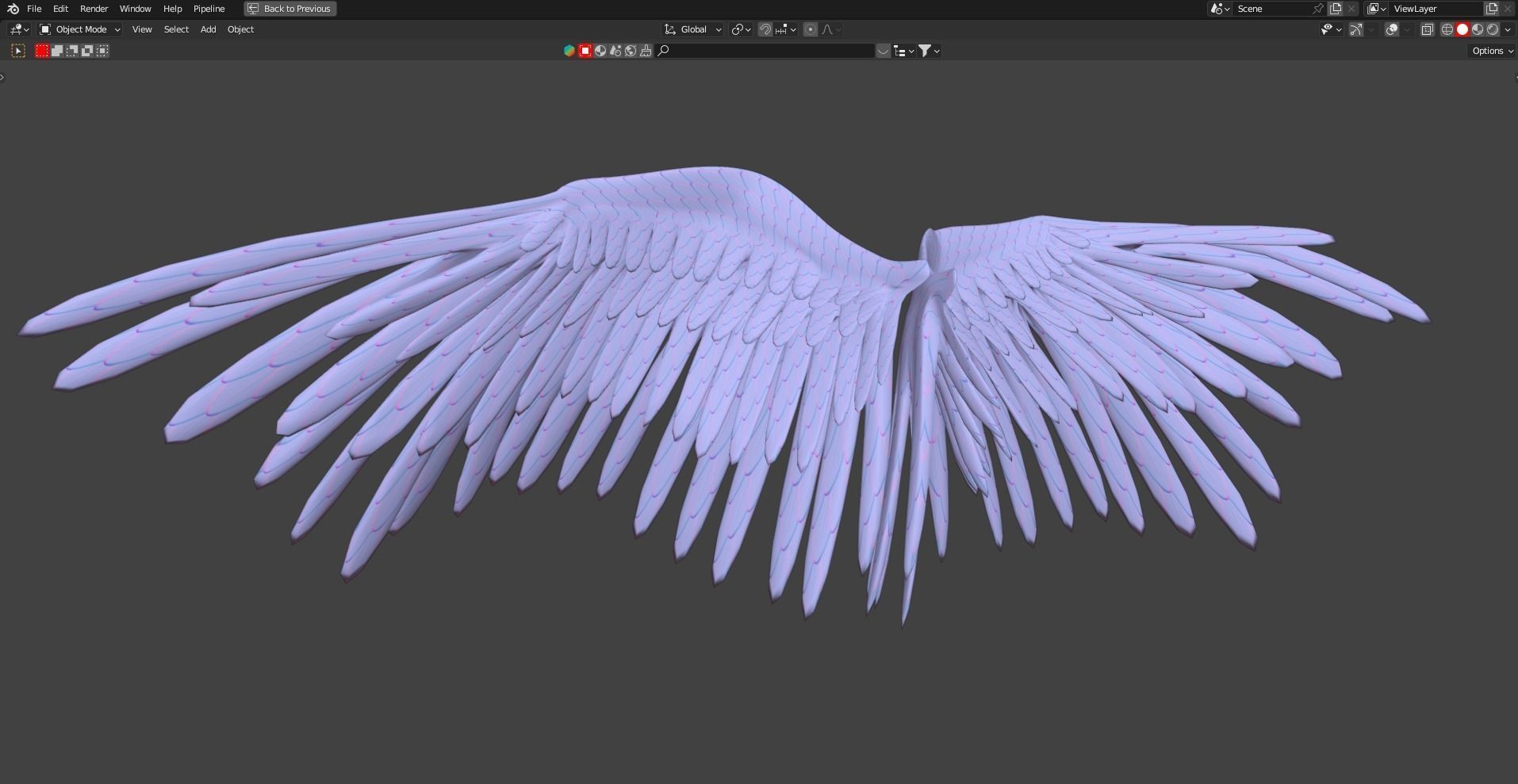 Feather Wings 3D model animated rigged | CGTrader