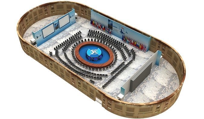 Nato Summit Stage Decor 82 3D model | CGTrader