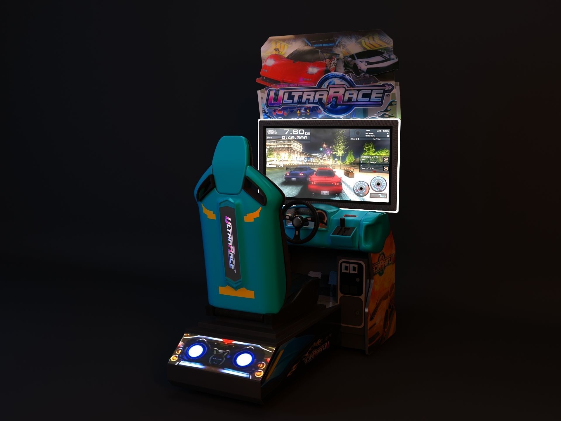 Ultra Race Arcade game 3D model | CGTrader