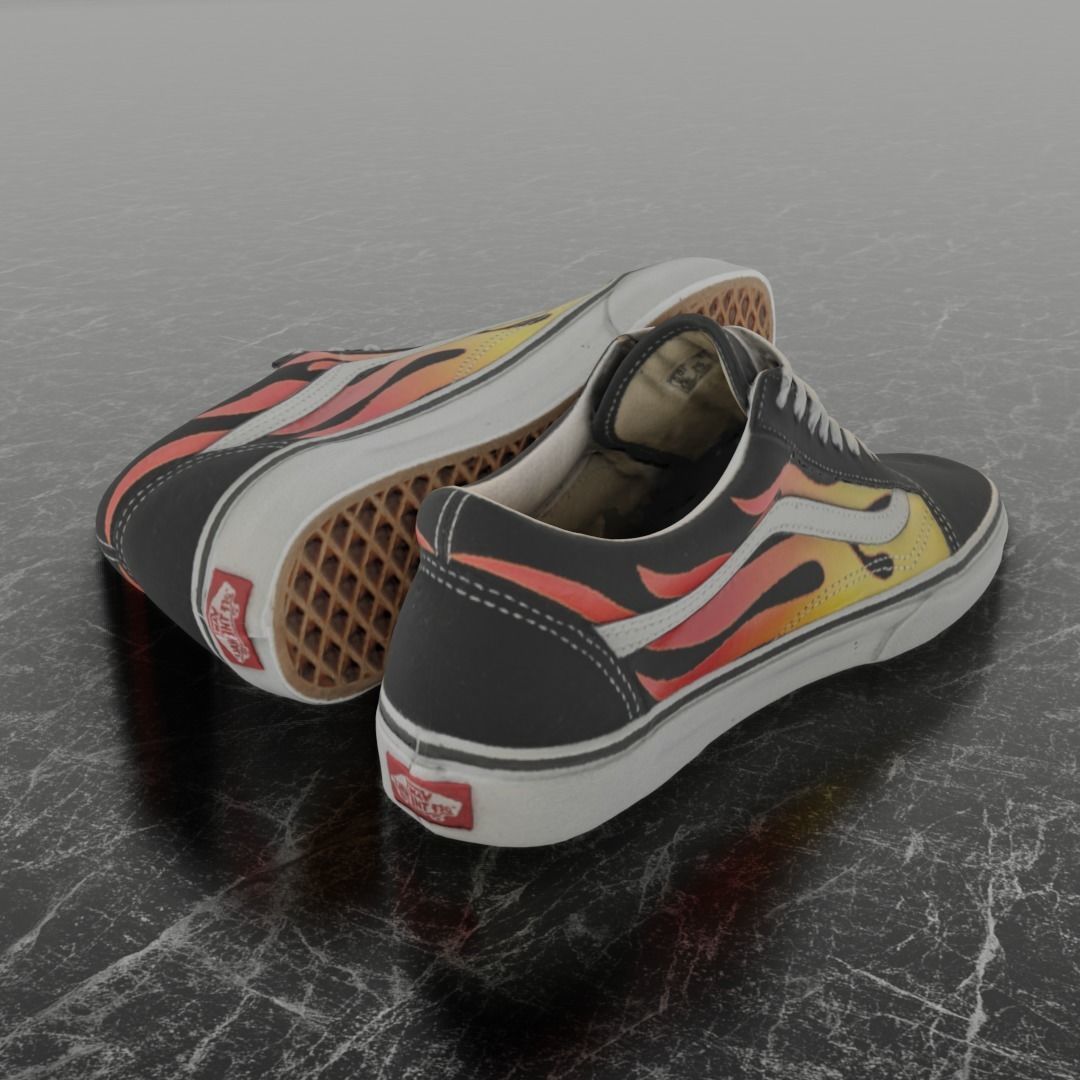 3D model VANS 3D SHOES - FLAME VR / AR / low-poly | CGTrader