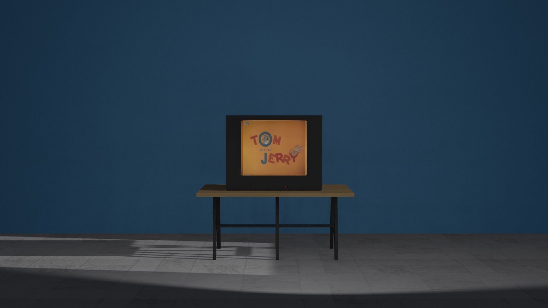 CRT TV with real pixels including short animation 3D model animated ...