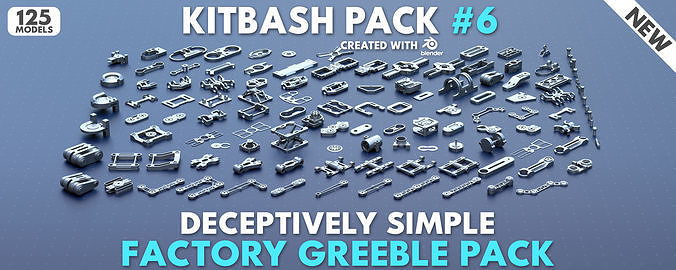 Factory Greeble Kitbash Pack 6 3D model | CGTrader